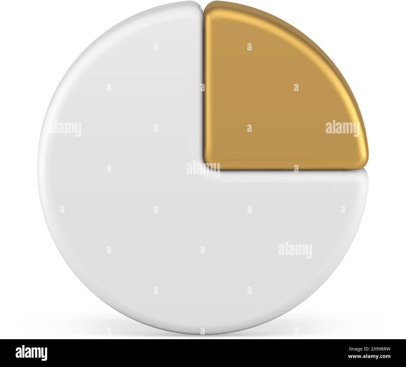 Chart pie graph diagram statistical business information analyzing 3d icon realistic vector ...