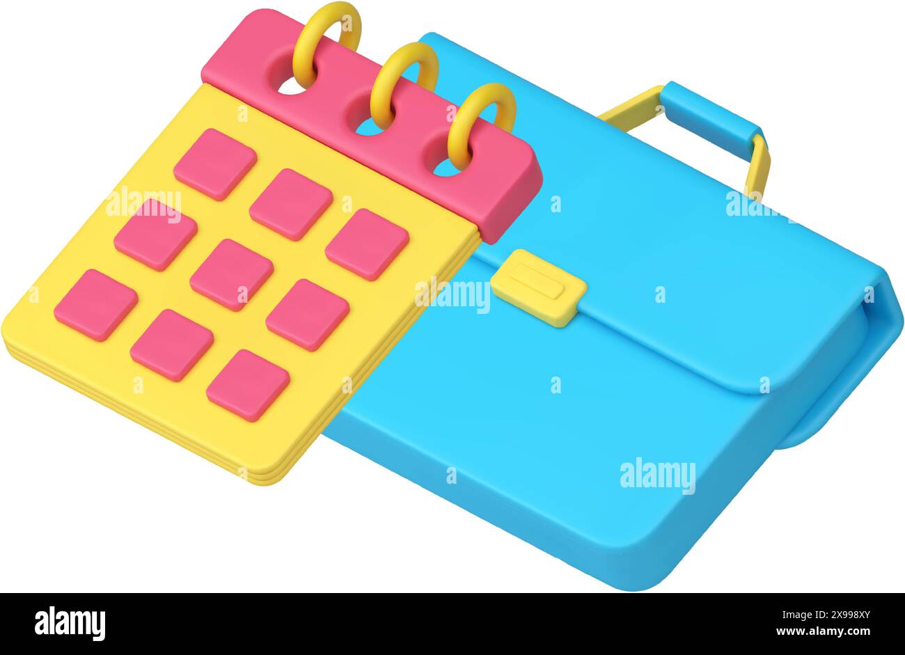 Business planner calendar time management appointment reminder 3d icon ...