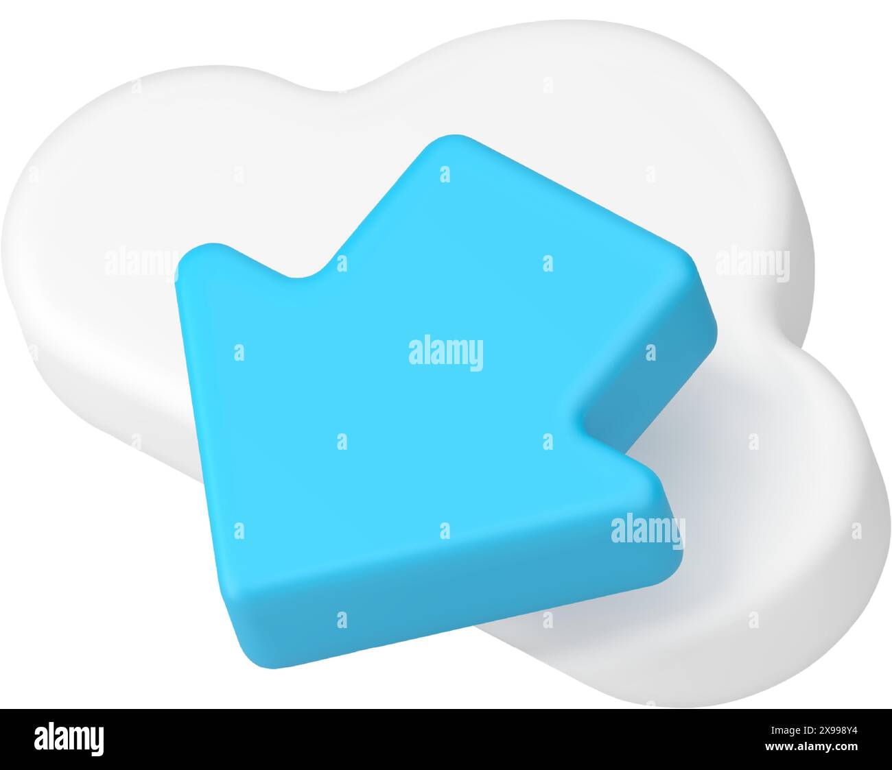 Cloud Computing Digital Data Download Cyberspace Connect Technology 3d Icon Realistic Vector