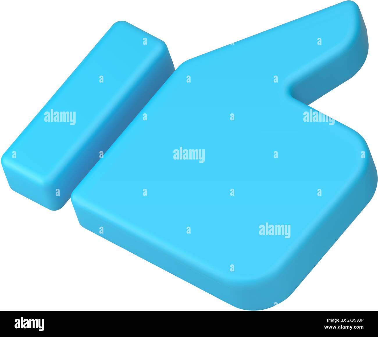 Thumb up cool success like gesture blue 3d icon positive recommendation ...