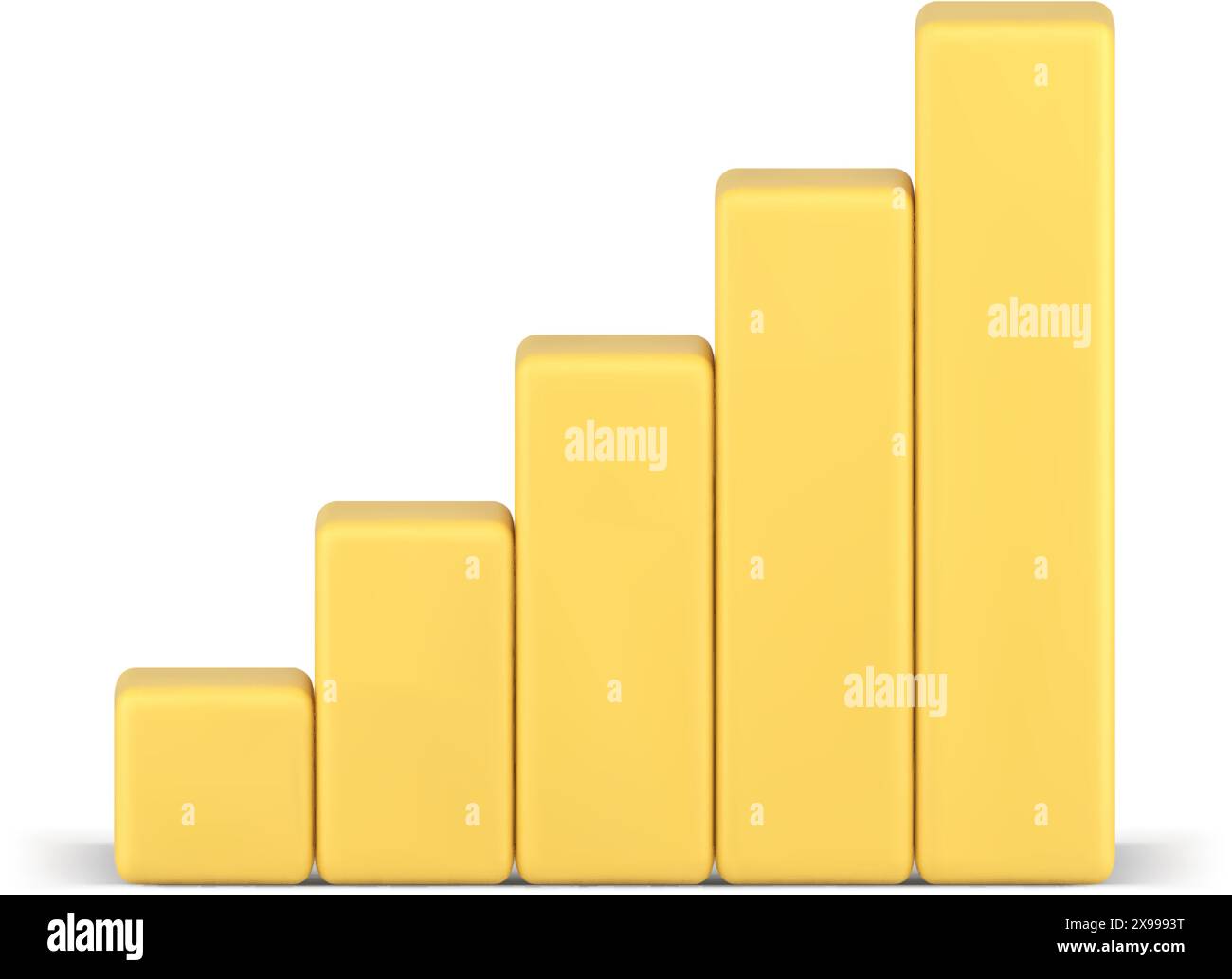 Bar diagram increase chart column graph growth data information yellow ...