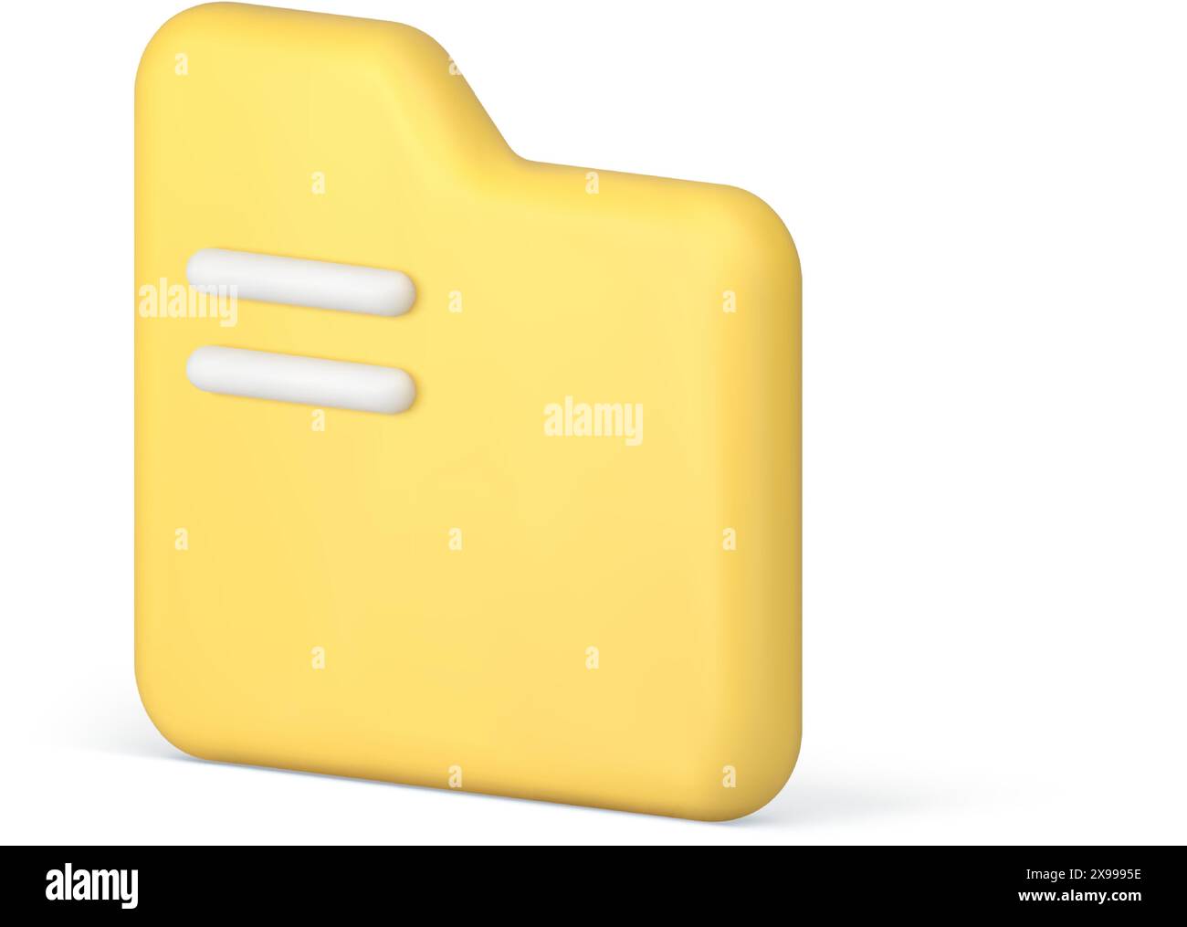 Yellow folder digital memory information storage organization isometric ...