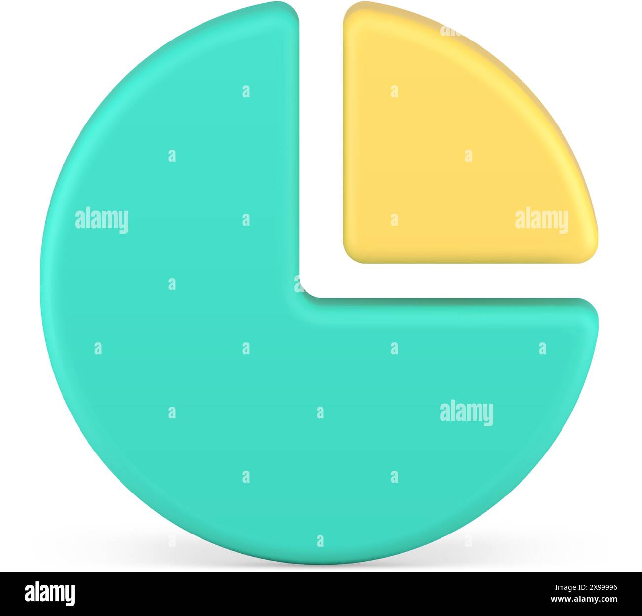 Business analyzing chart pie graph with segment accounting data checking 3d icon realistic ...