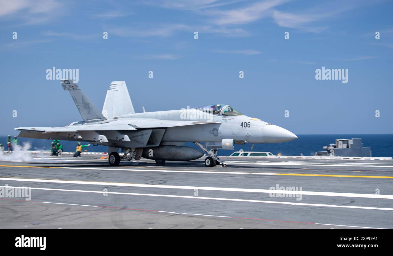 Philippine Sea, United States. 18th May, 2024. A U.S. Navy F/A-18E ...