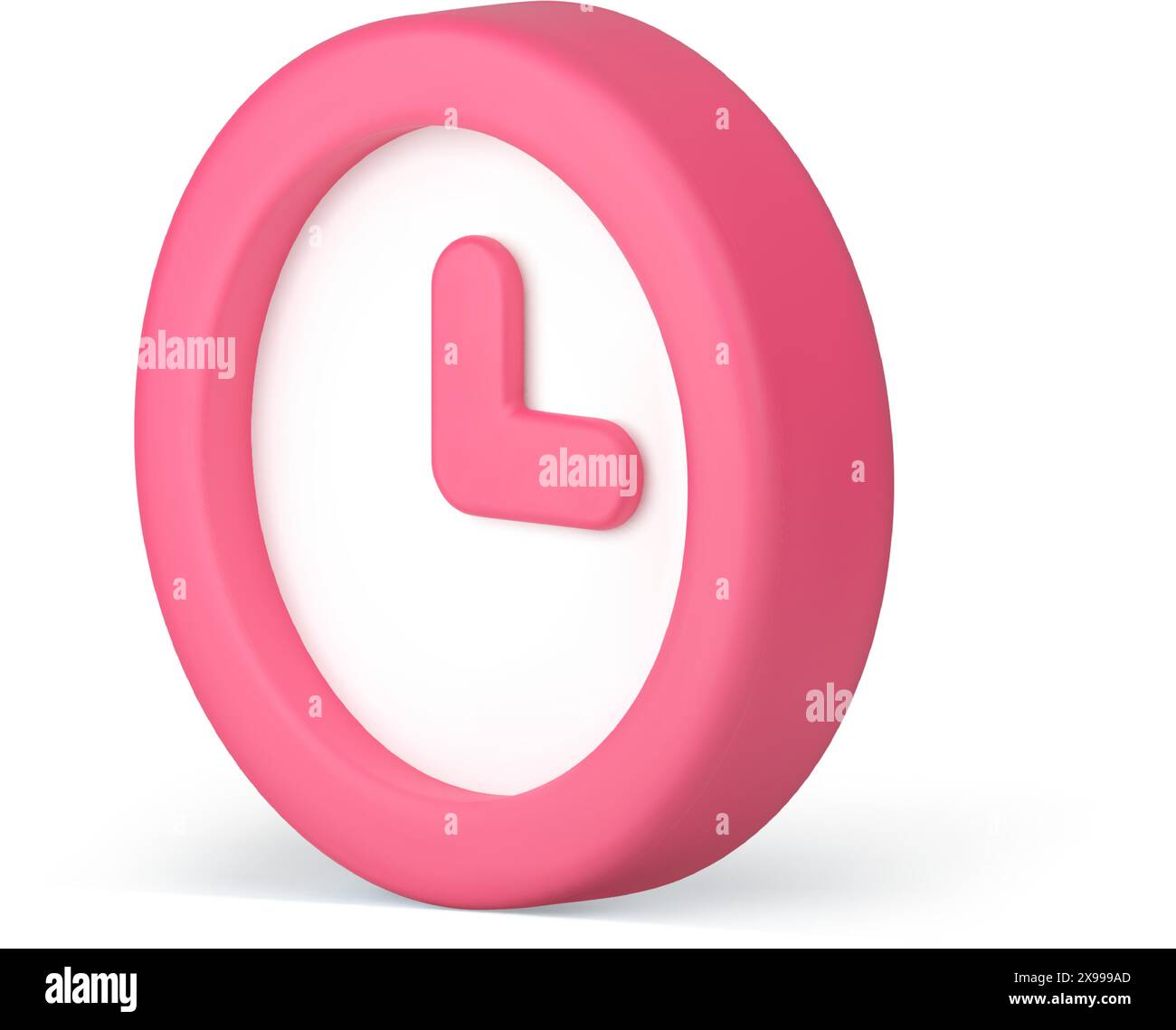 Time counter hour minute measure stopwatch countdown pink isometric 3d ...