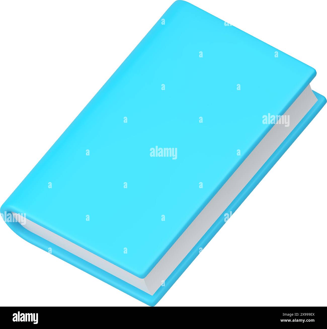 Paper book blue cover educational literature knowledge information 3d ...