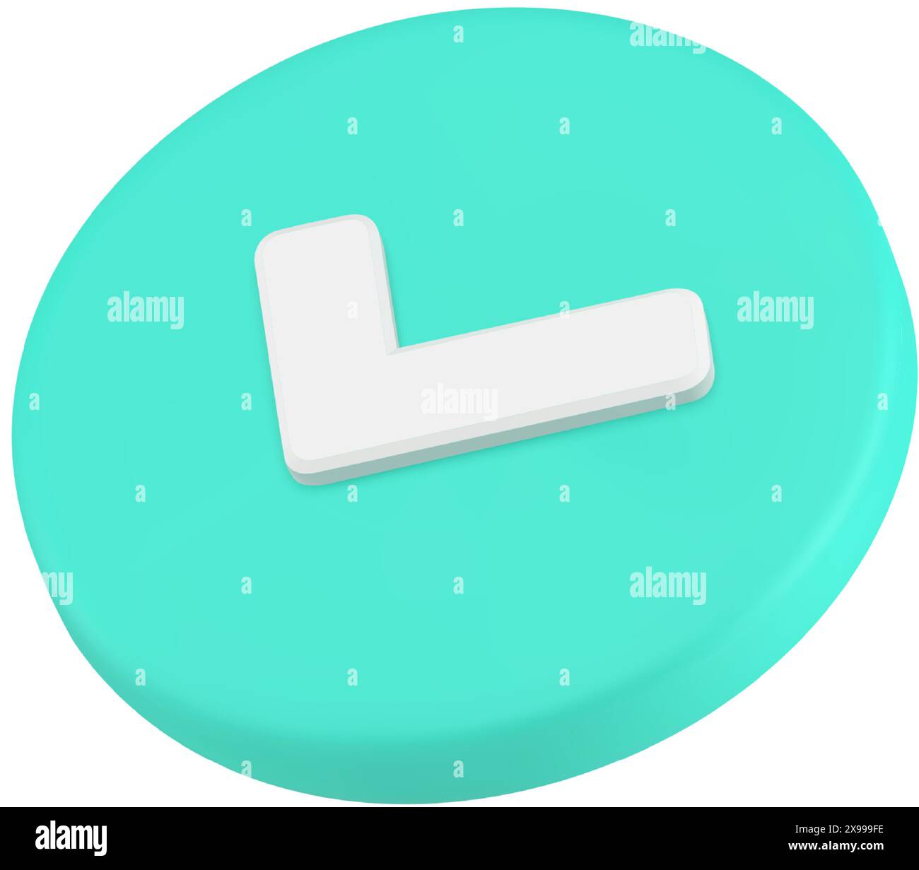 Done complete checkbox green circle button right choice acceptance 3d icon realistic vector ...