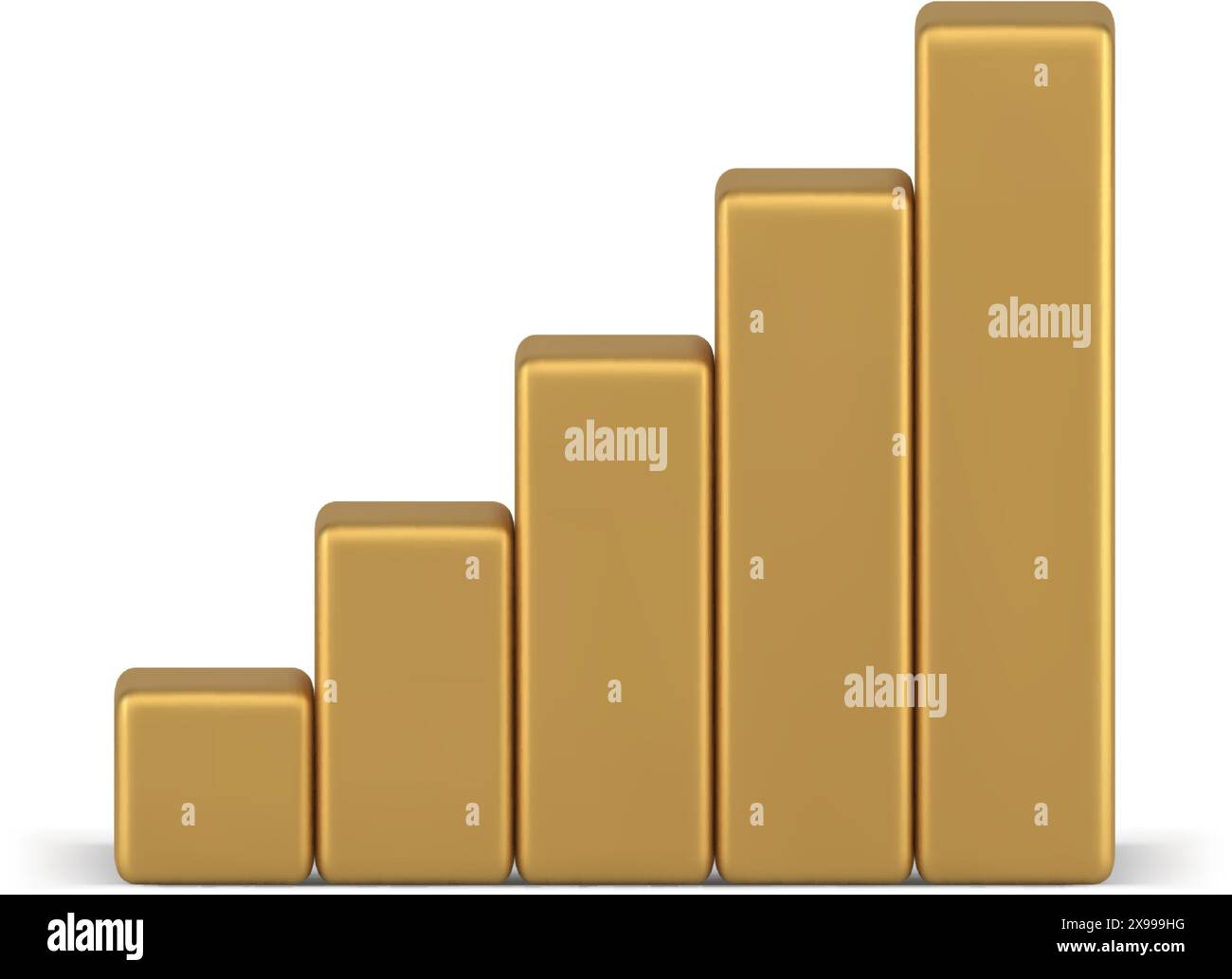 Diagram bar chart column analytics annual increase golden graph 3d icon ...