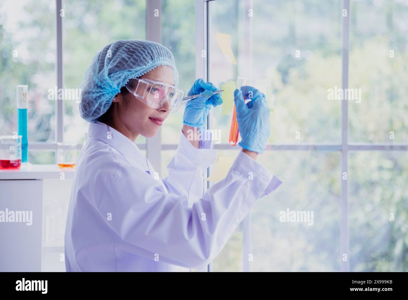 Scientific covid-19 virus antibody sample in laboratory research ...