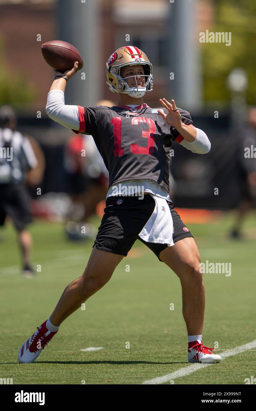 May 29, 2024; Santa Clara, CA, USA; San Francisco 49ers quarterback ...