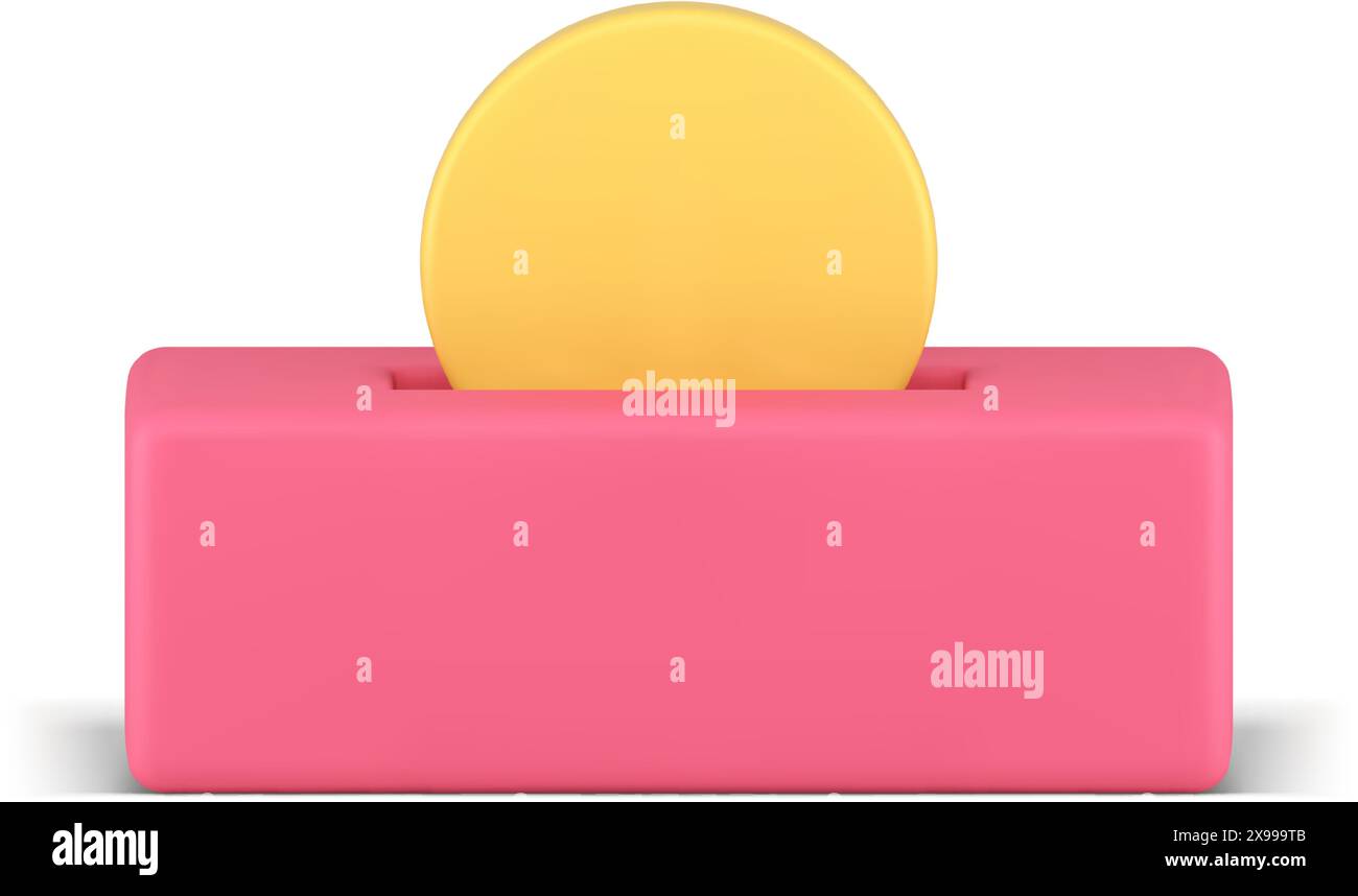 Tip box with coin charity cash money donate checkout financial positive ...