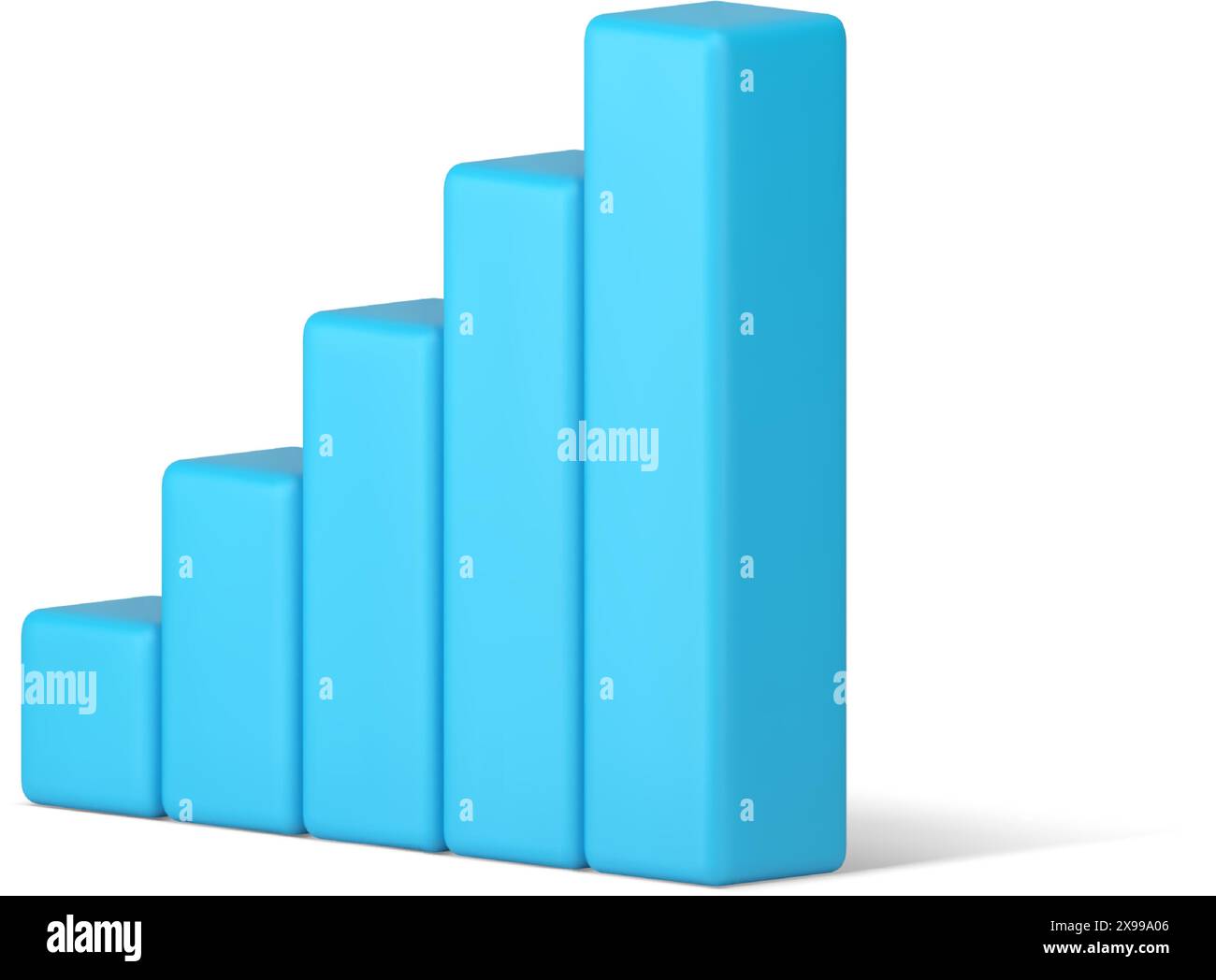 Bar diagram blue chart growth column structure scale data visualization ...
