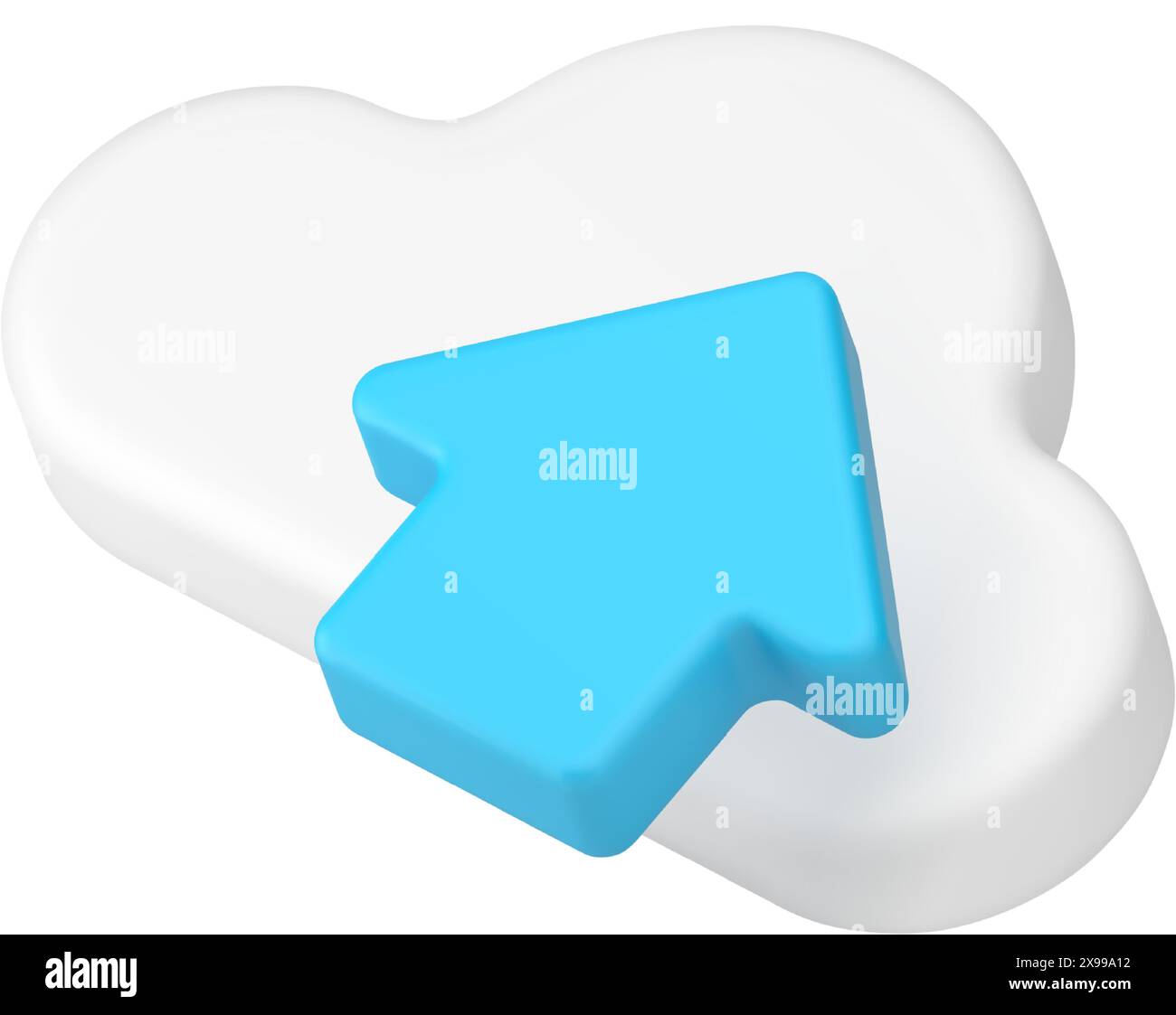 Upload data backup information cloud computing storage global internet transfer 3d icon ...