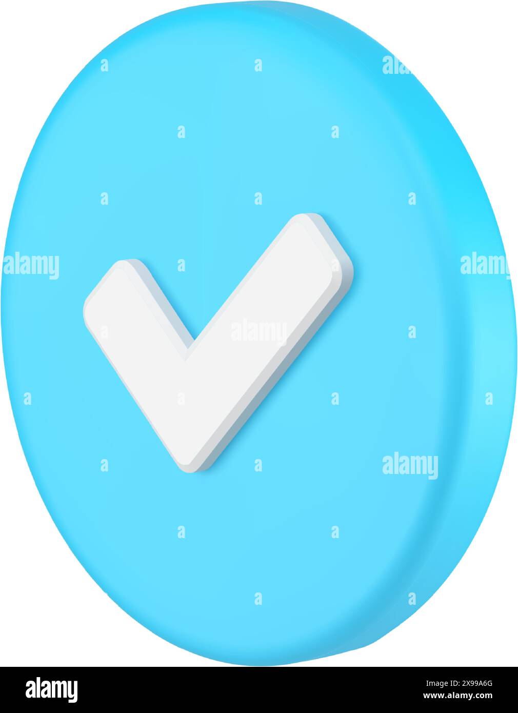 Complete done checkmark blue circle button acceptance confirmation ...