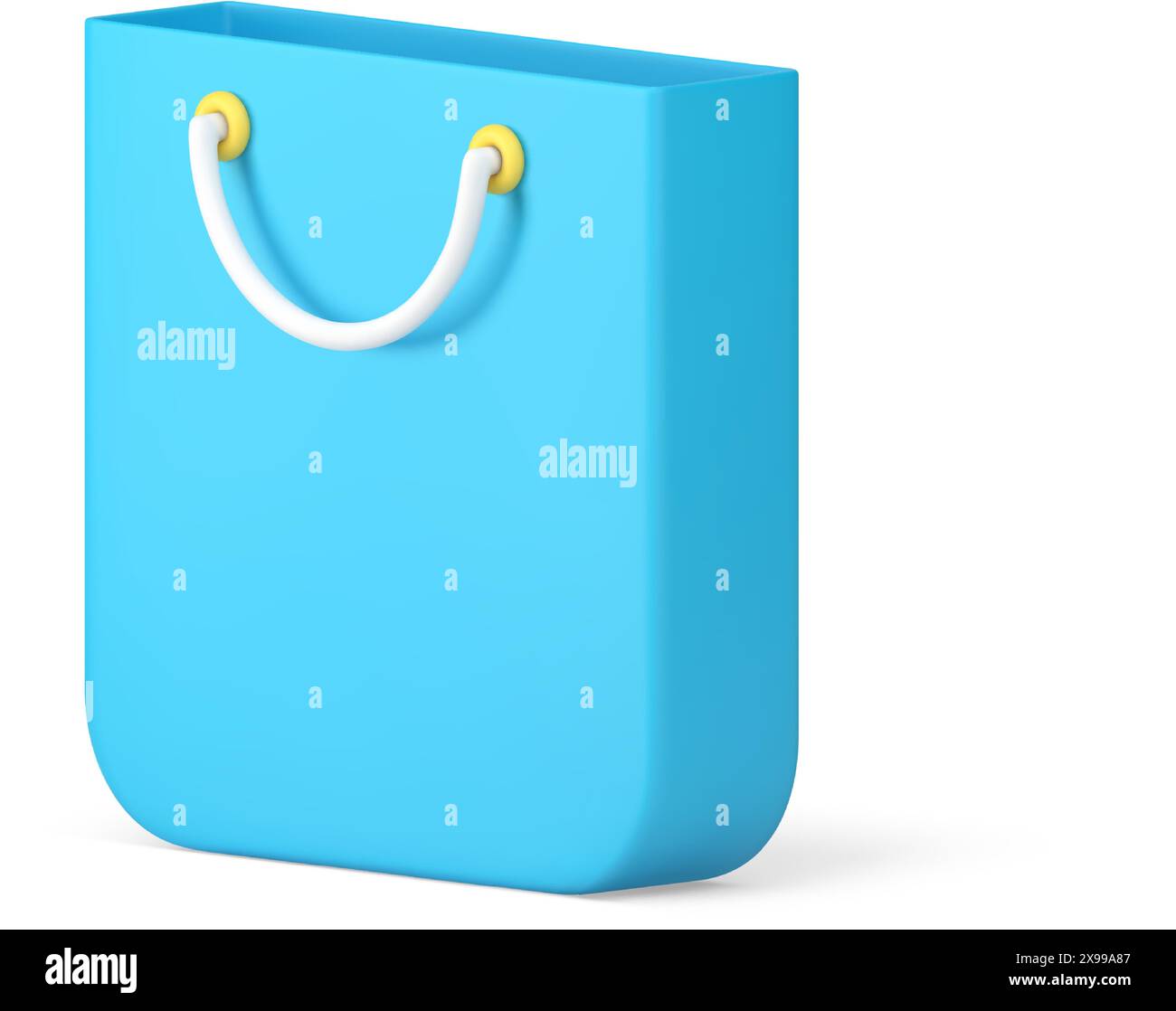 Blue shopping bag customer purchase goods buying commercial retail ...