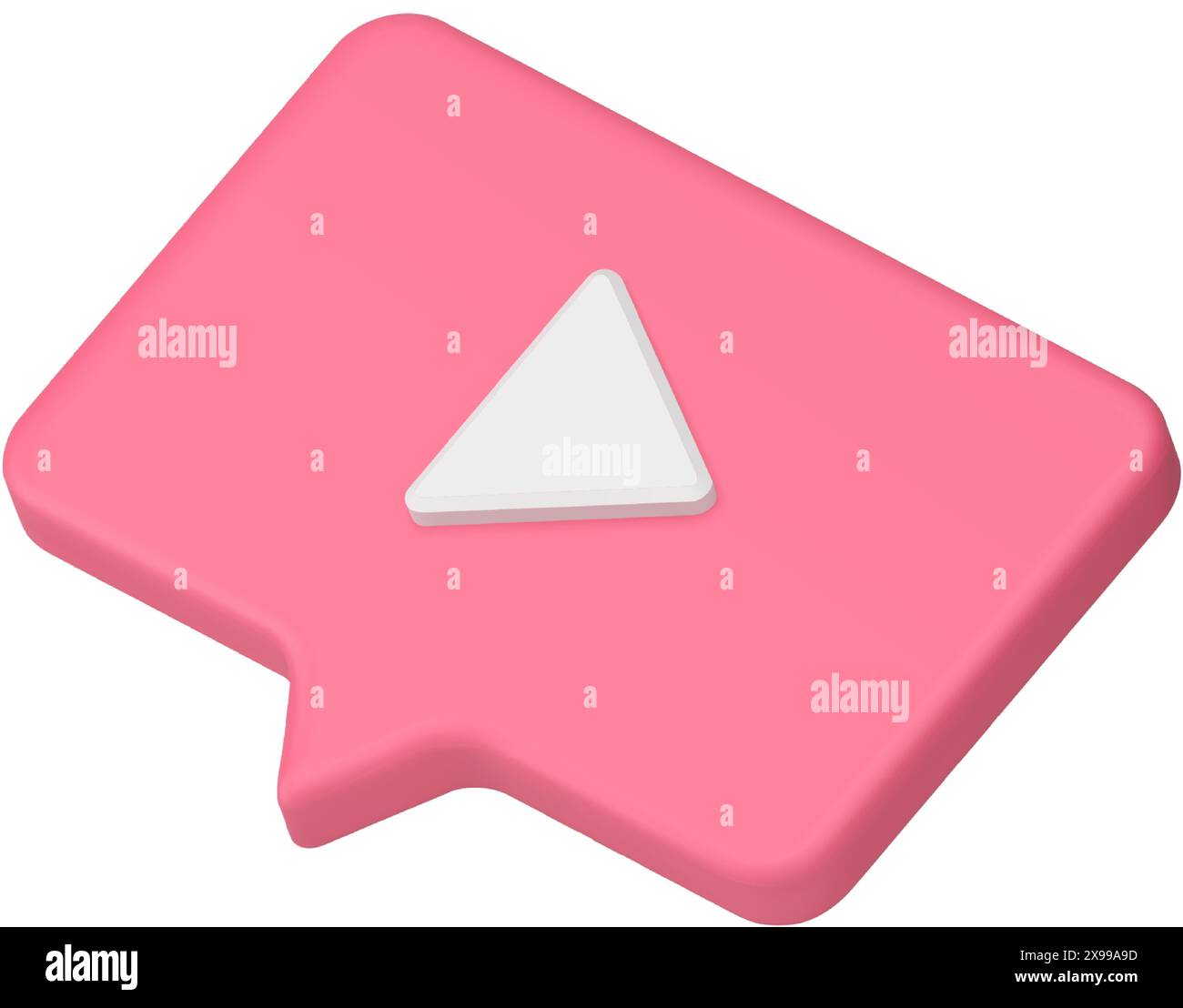 Multimedia content pink play button video digital broadcast service 3d ...