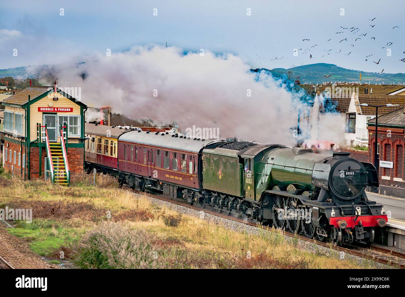 Flying Scotsman steam train Yns Mon Express Abergele and Pensarn ...