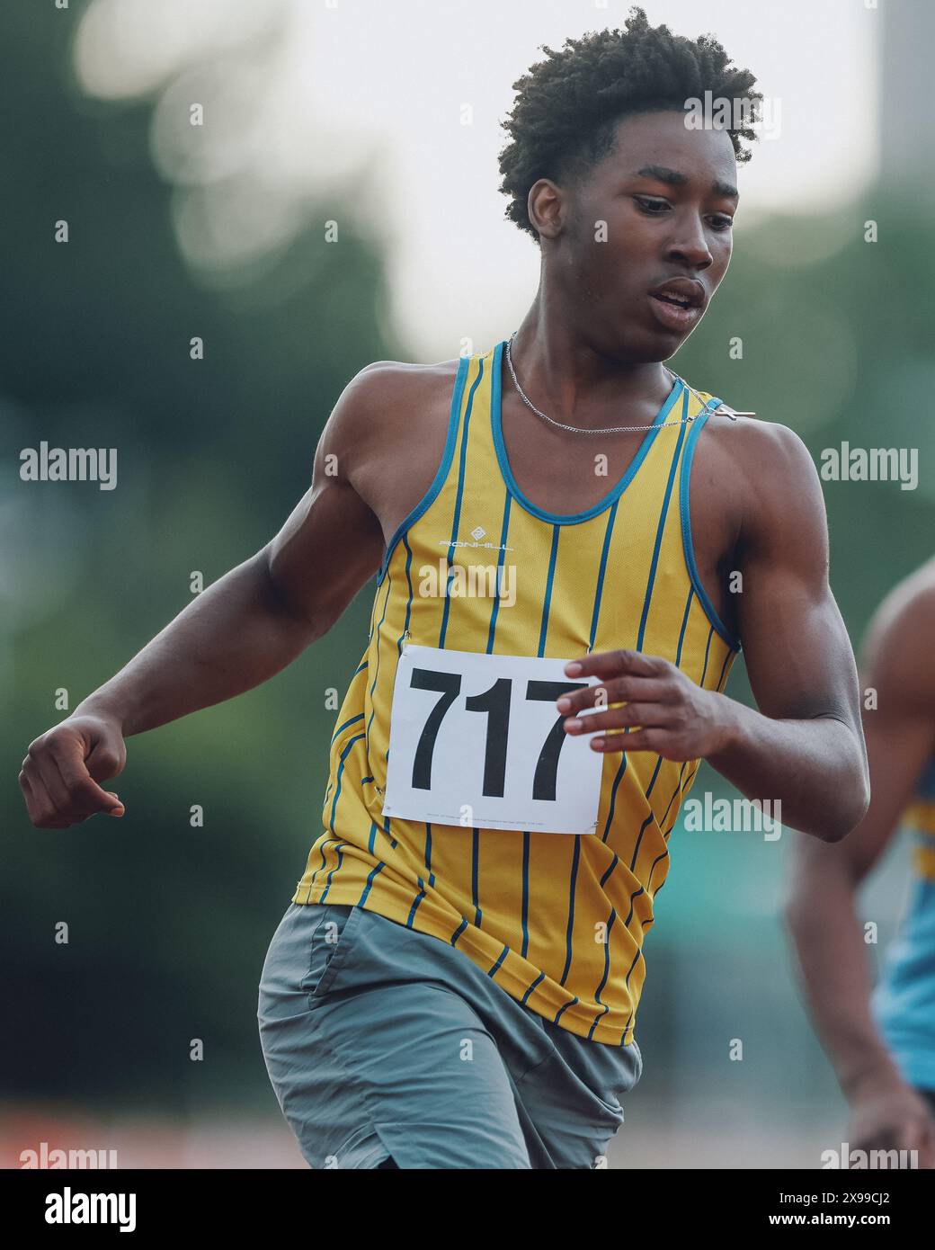 Stratford, United Kingdom. 26 May, 2024. Sean Appiah of Basildon A.C ...