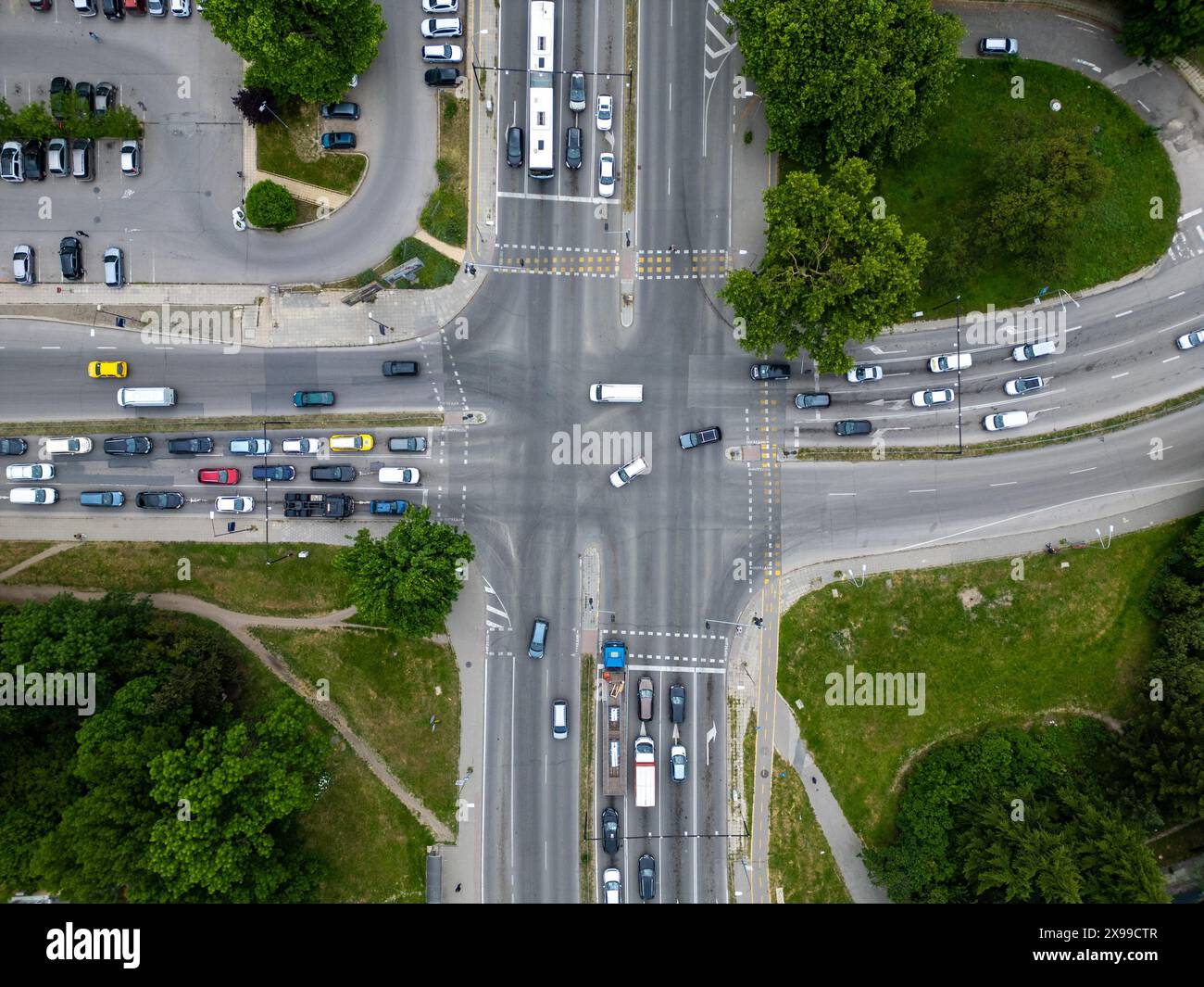 Aerial view timelapse road in hi-res stock photography and images - Alamy