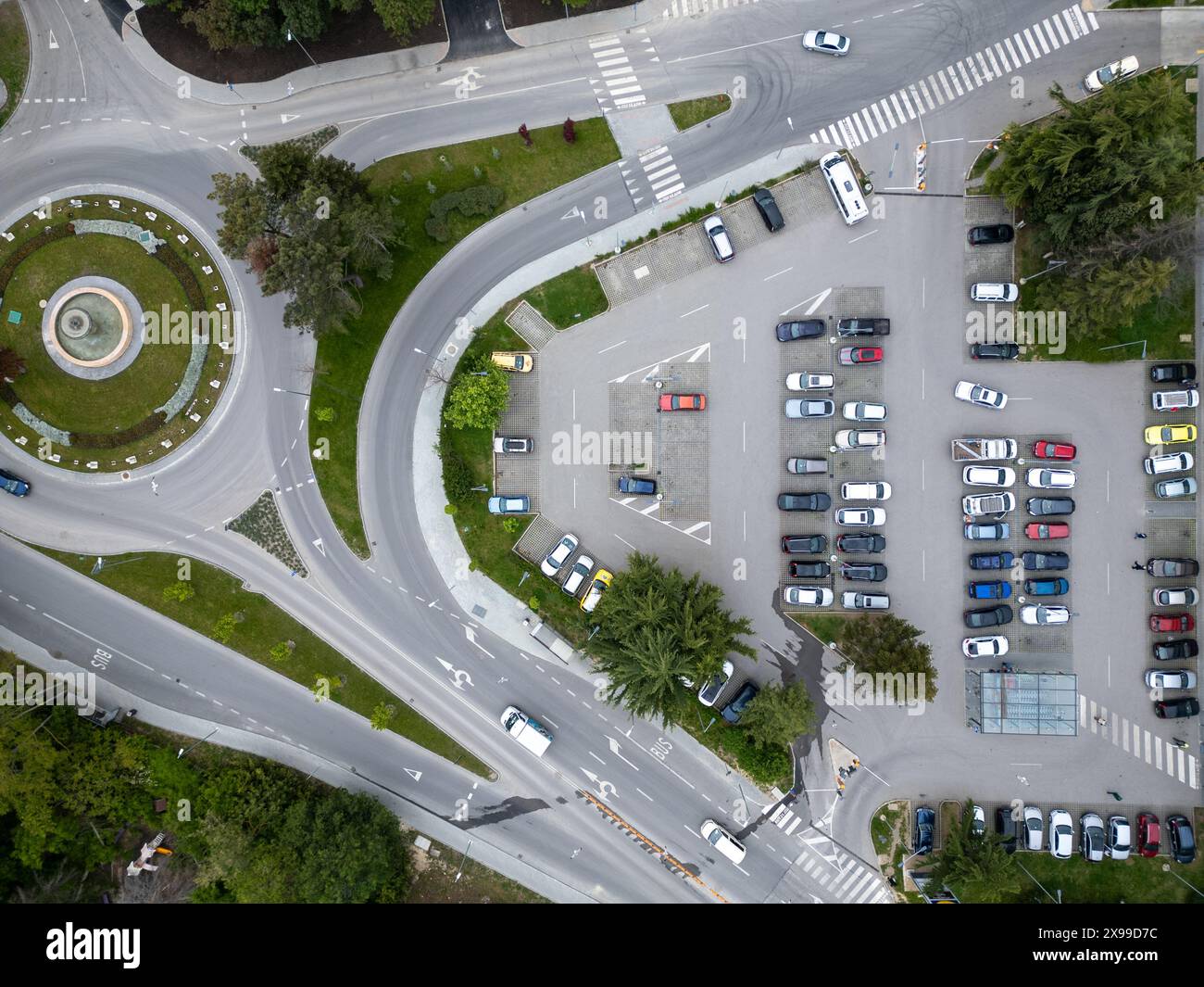Fast city aerial day roundabout hi-res stock photography and images - Alamy