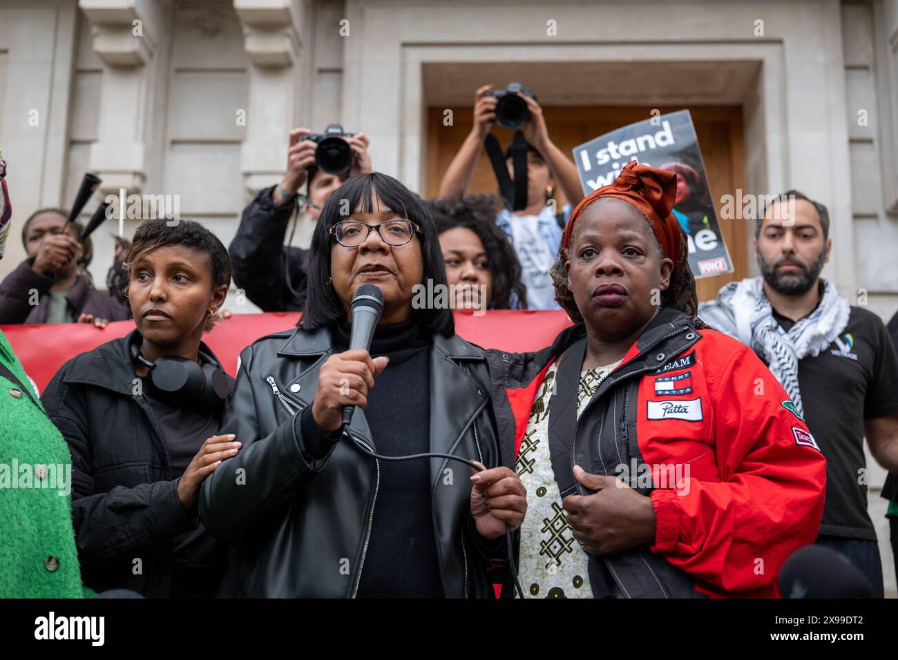 London / UK. 29 May 2024. Diane Abbott gives a speech to local Hackney ...