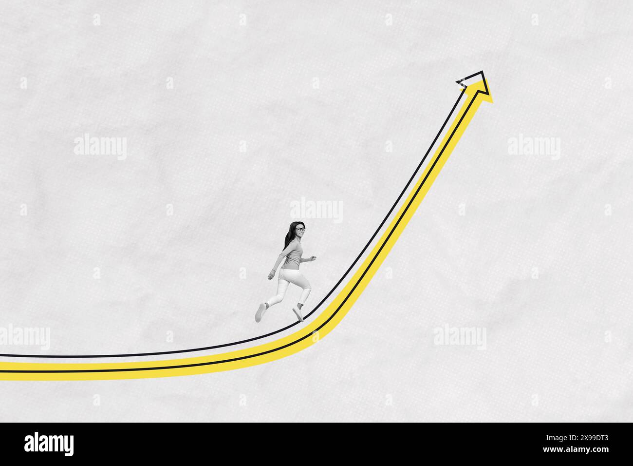 Trend artwork sketch image composite 3D photo collage of huge arrow ...