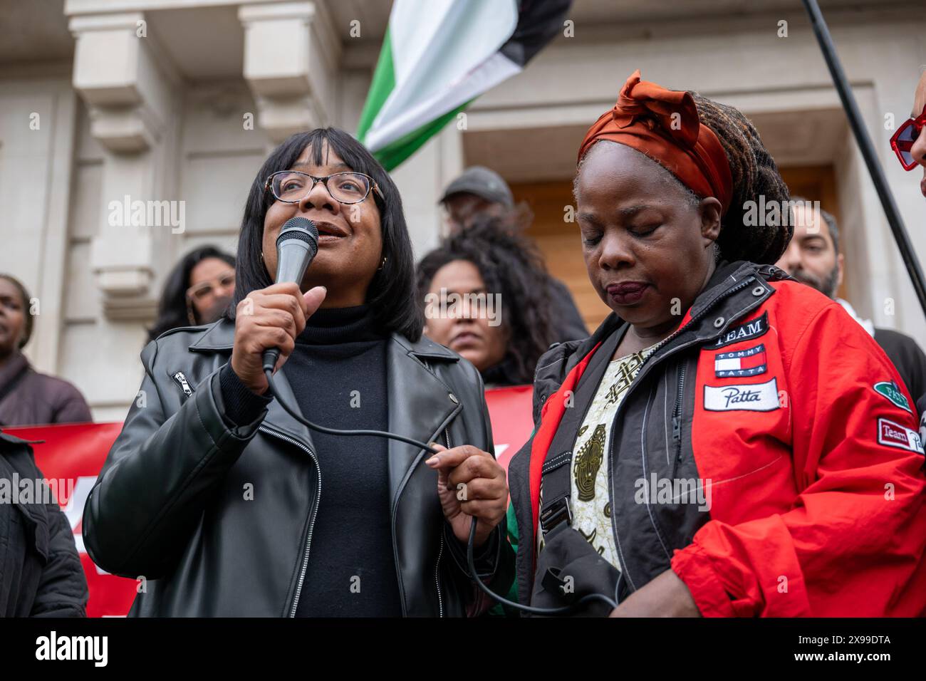 London / UK. 29 May 2024. Diane Abbott gives a speech to local Hackney ...