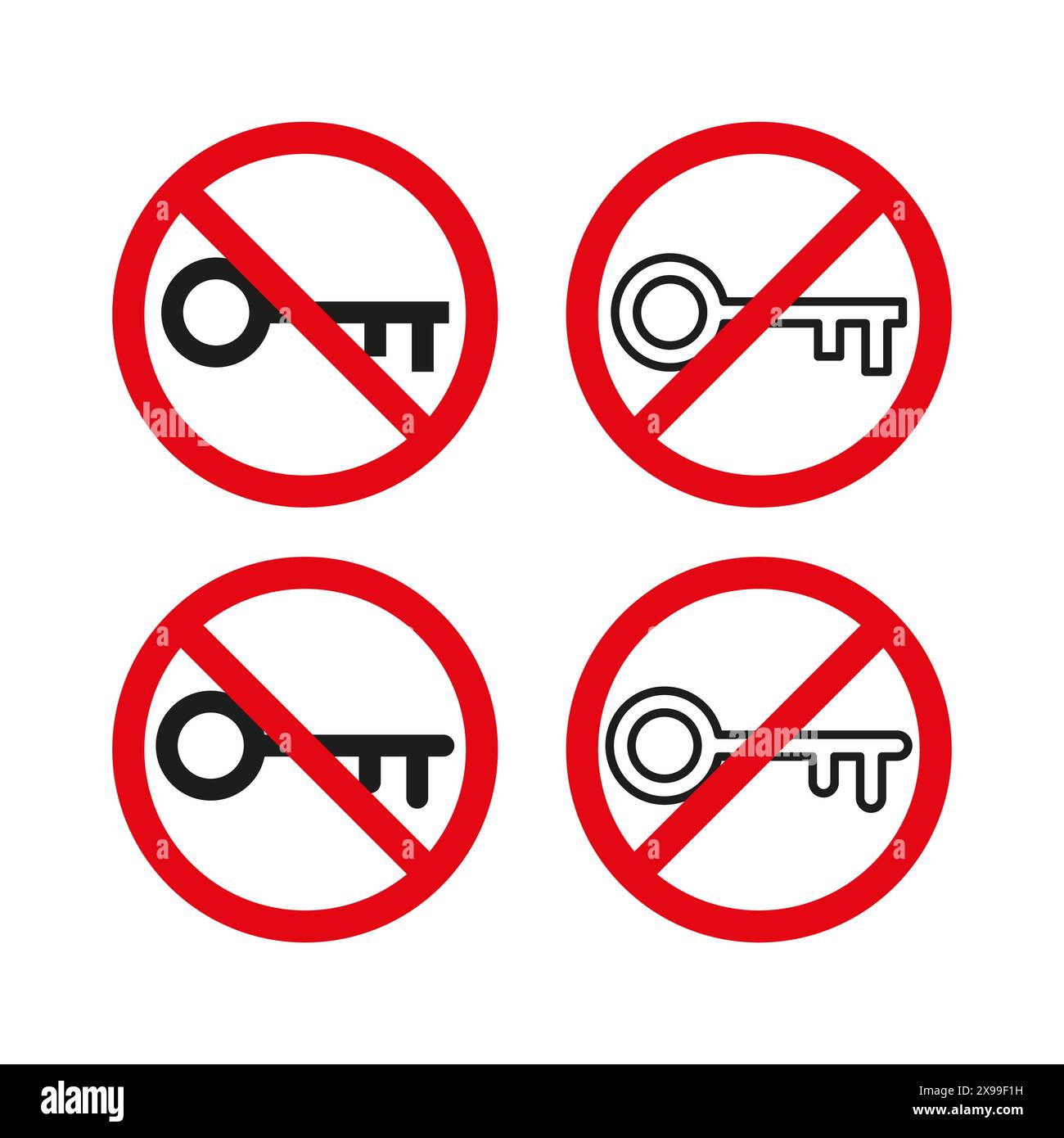 Key access prohibited. Security control Vector symbols Stock Vector ...