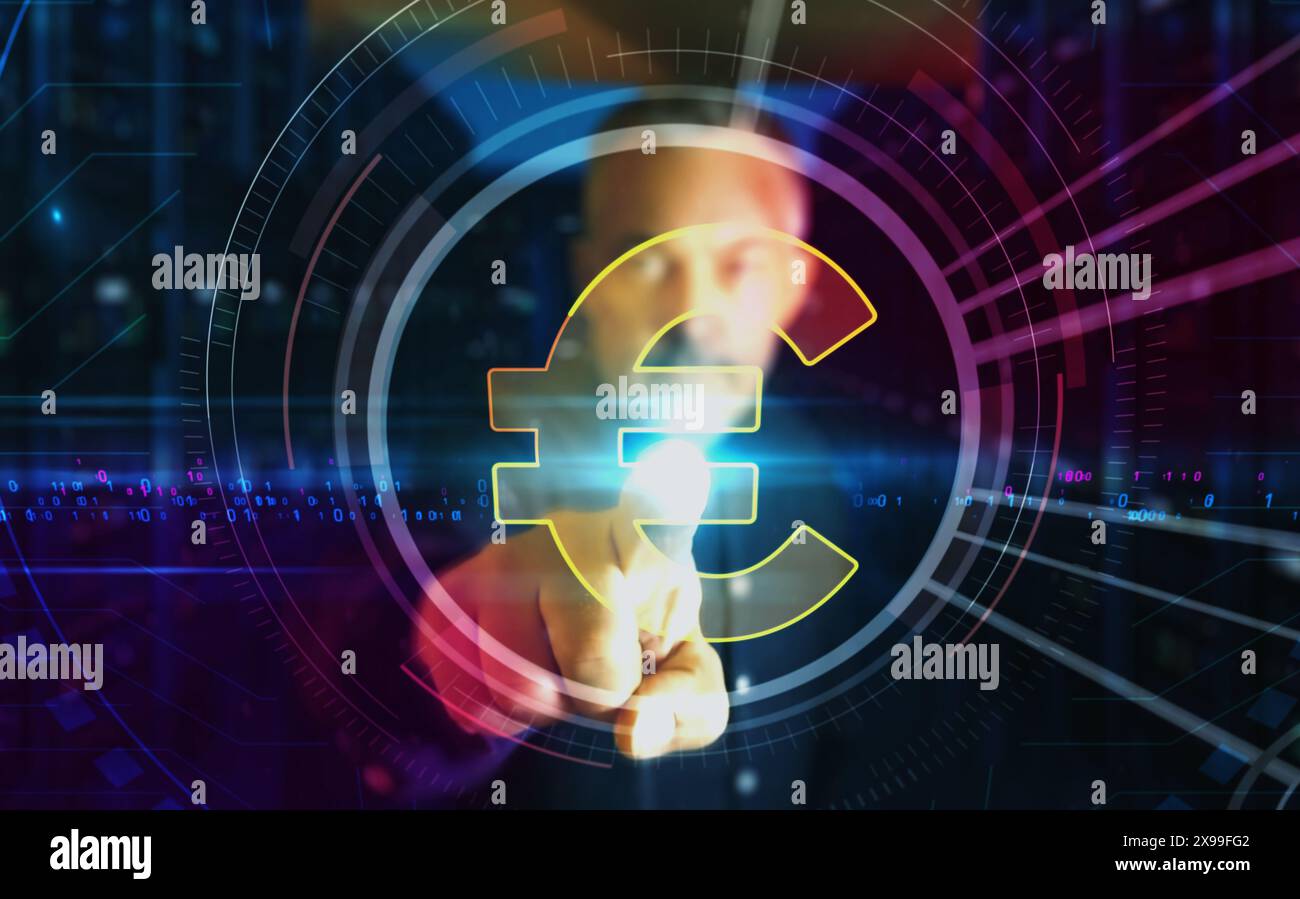 Euro business network icon hi-res stock photography and images - Alamy