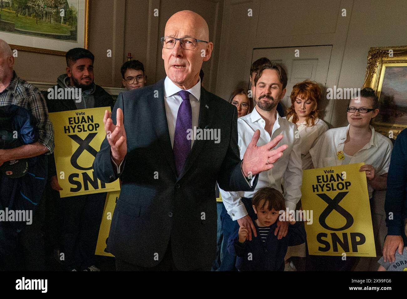 Scottish National Party Leader John Swinney during a visit to The Dower ...