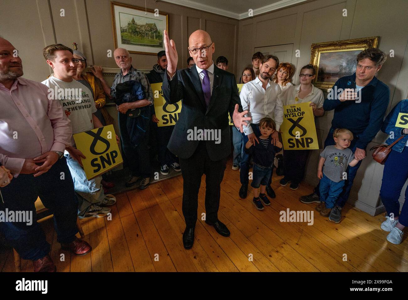 Scottish National Party Leader John Swinney during a visit to The Dower ...