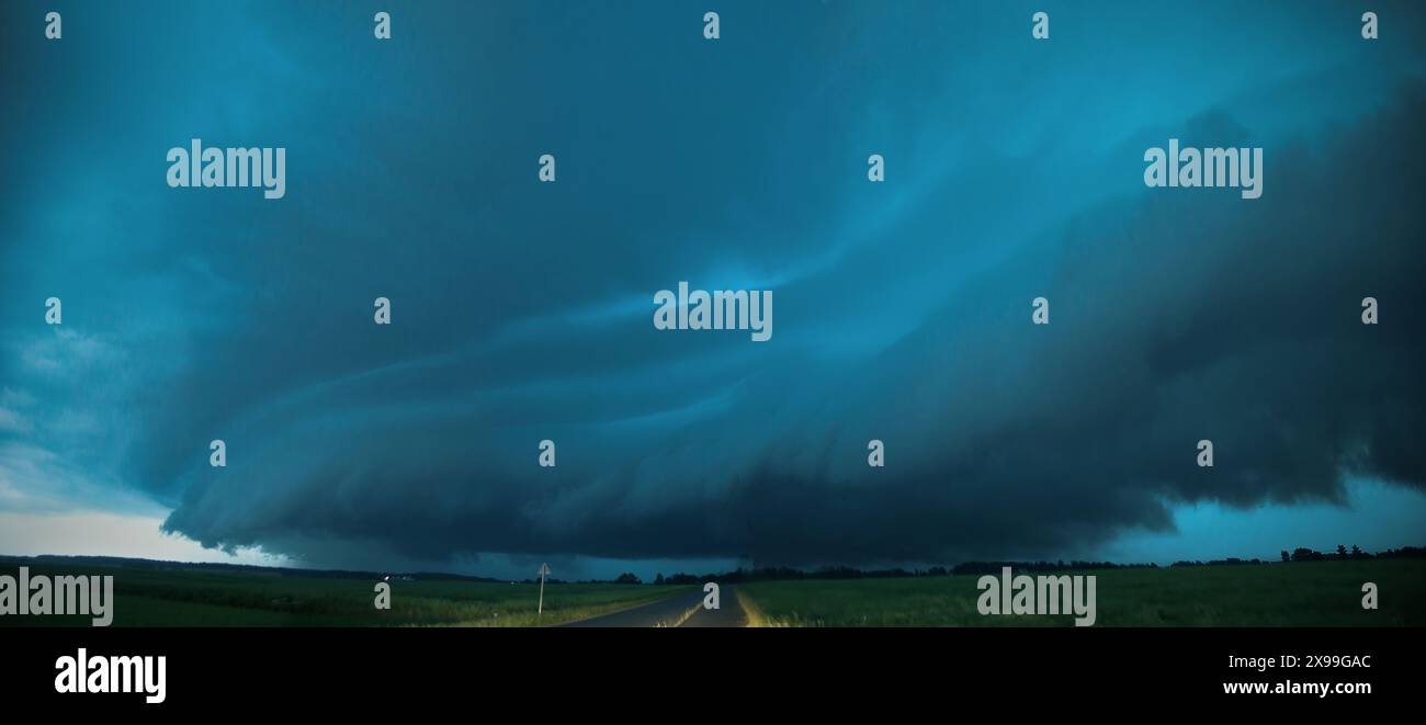 Storms During Summertime , supercell mesocyclone Stock Photo - Alamy