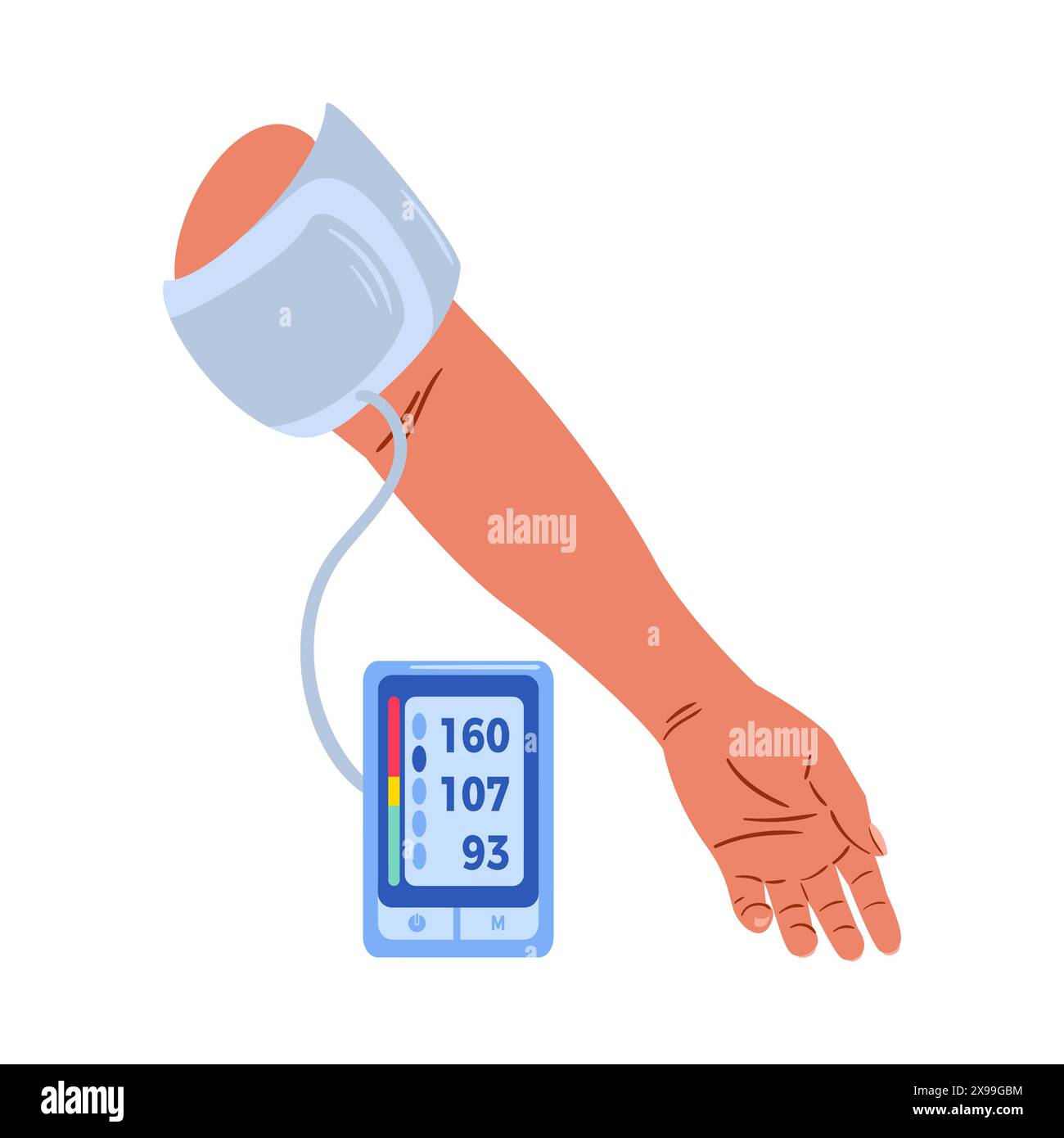 Home portable Cuff Blood pressure monitor. essential to prevent heart ...