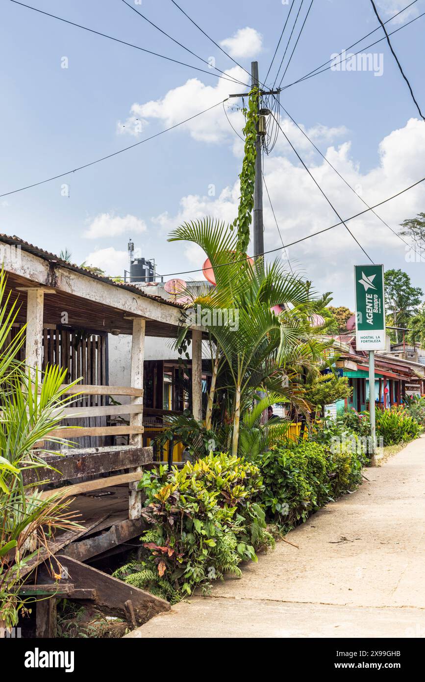El Castillo , Nicaragua - March 11, 2024: Central road in El Castillo ...