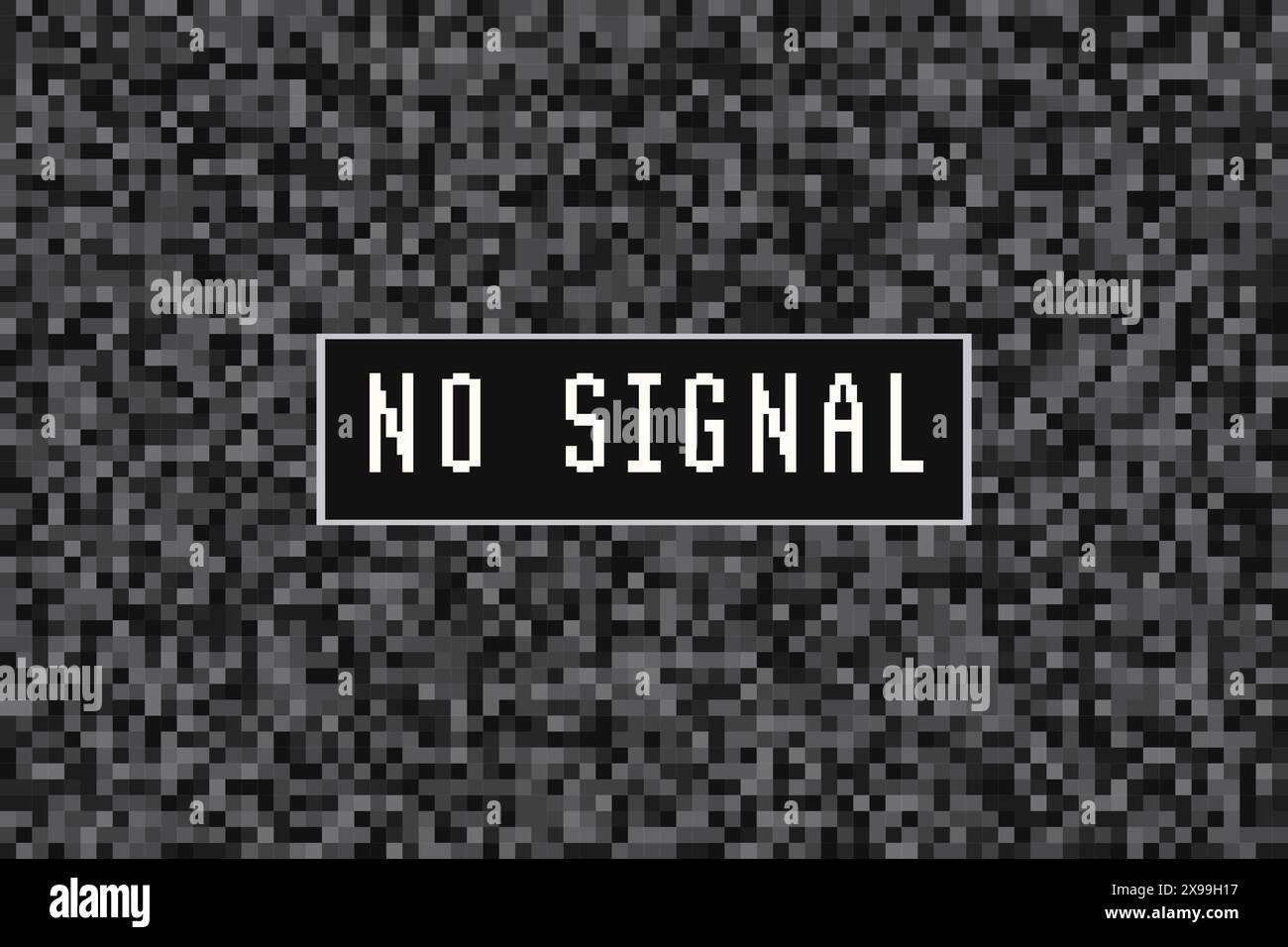 Retro-inspired vector bold, black and white pixelated backdrop with No ...