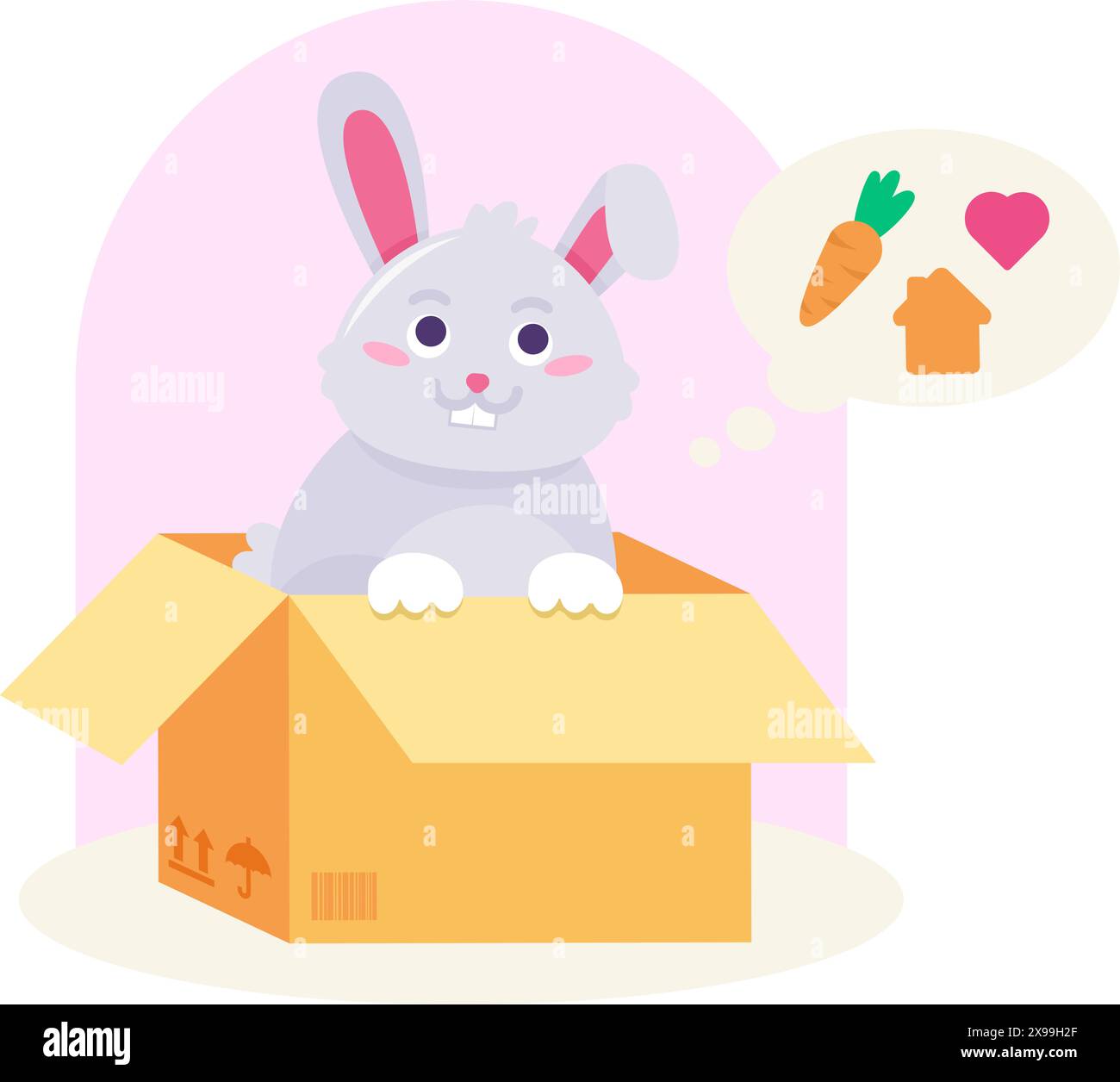 Cute Vector Cartoon Flat Outline Adopt Pet Parrot Concept Illustration ...