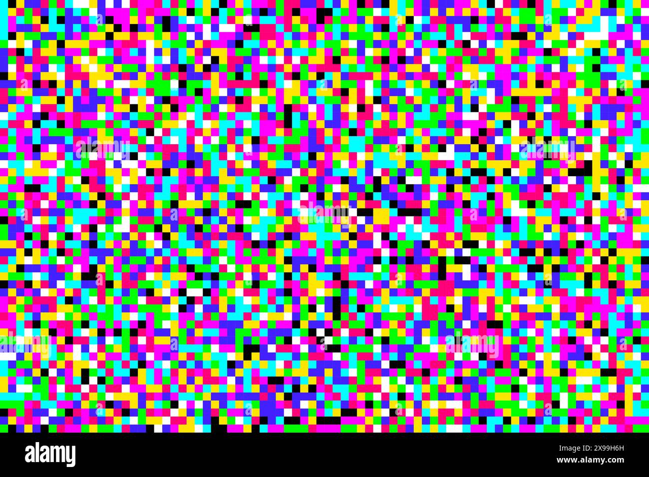 Retro-inspired vector bold, neon colorful pixelated backdrop. An old ...