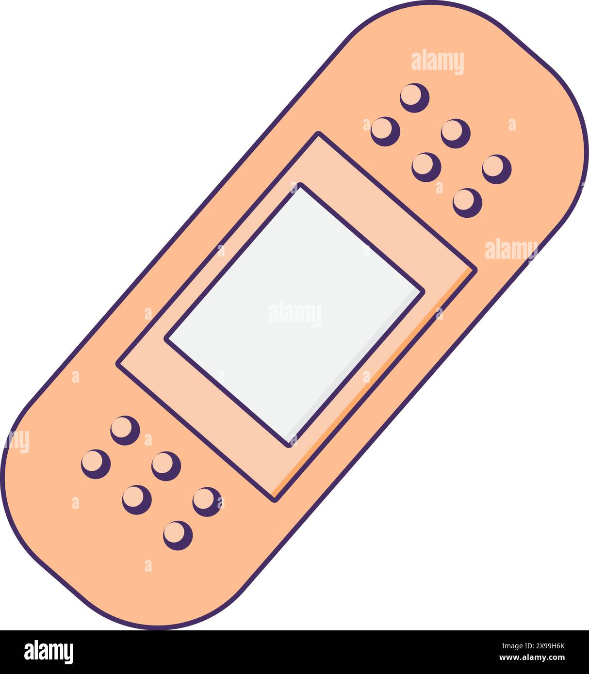 Sticker for wound treatment icon. Adhesive plaster, medical stroked ...