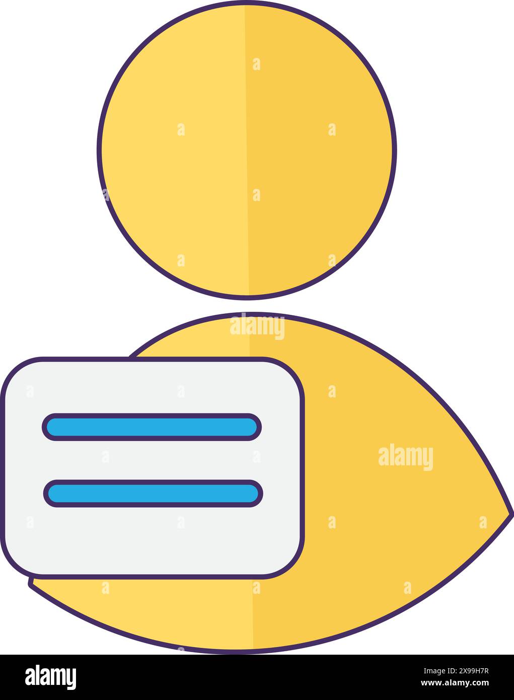 Abstract medical facility patient avatar icon. Identification in clinic ...