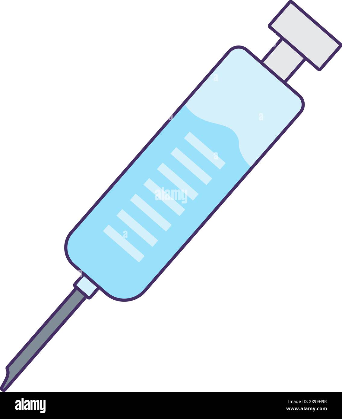 Syringe filled with liquid medicine icon. Intramuscular injection ...