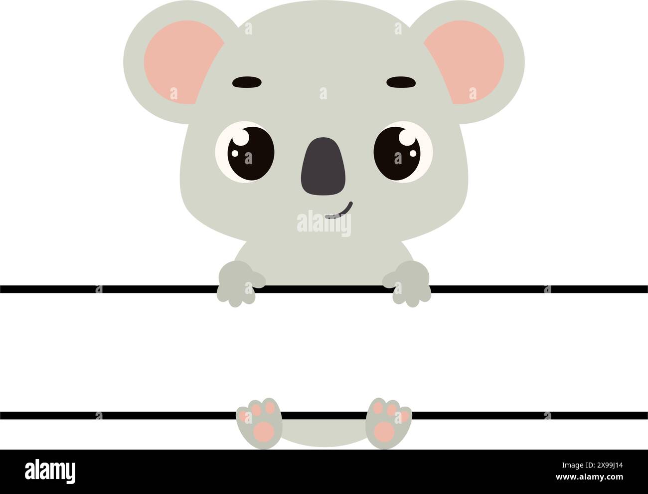 Cute koala split monogram. Funny cartoon character for shirt ...