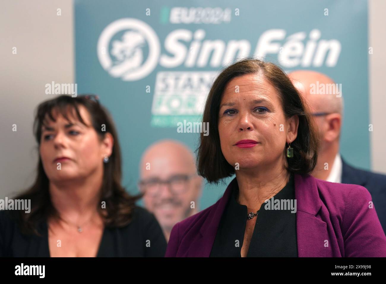 Sinn Fein President Mary Lou McDonald (right) and Michelle Gildernew at ...