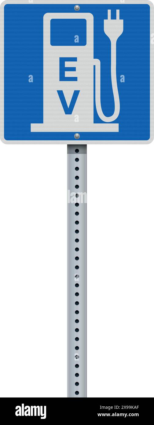 Vector illustration of the Electric Vehicle Charging Station parking ...
