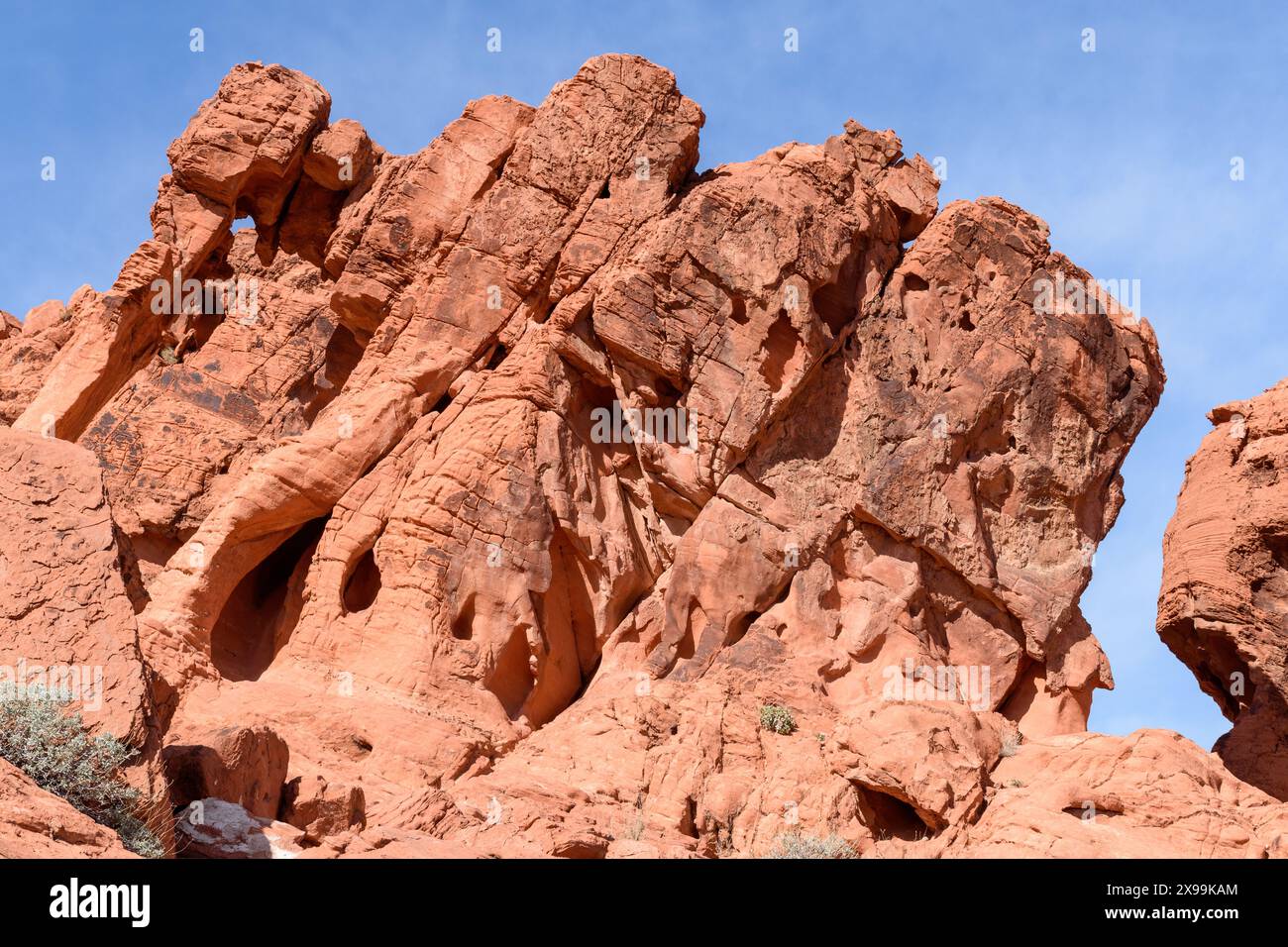 Famous Elephant Rock, a beautiful Navajo red sandstone rock formation ...
