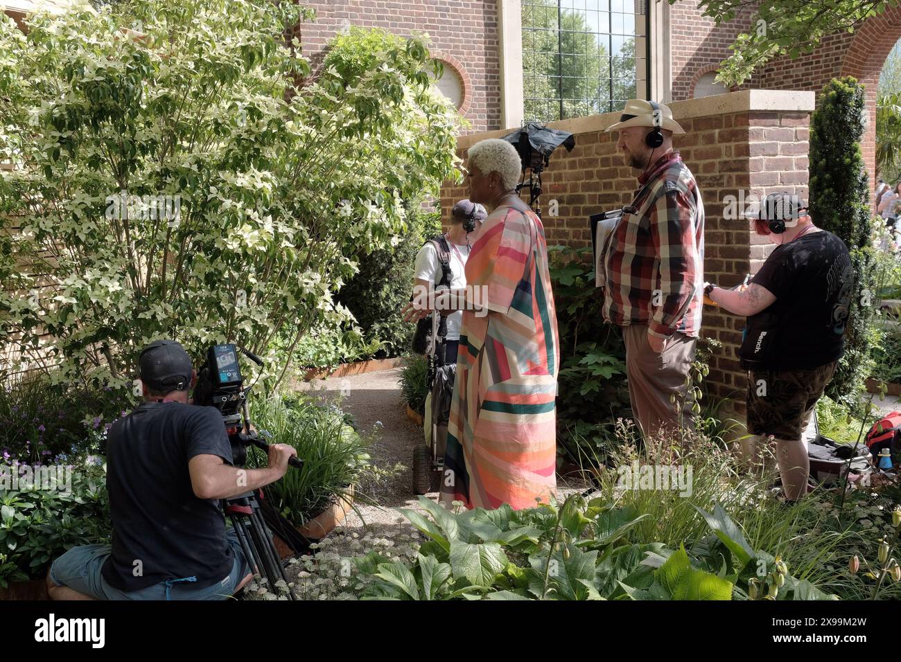 Gardeners' World presenter Arit Anderson filming in one of the show ...
