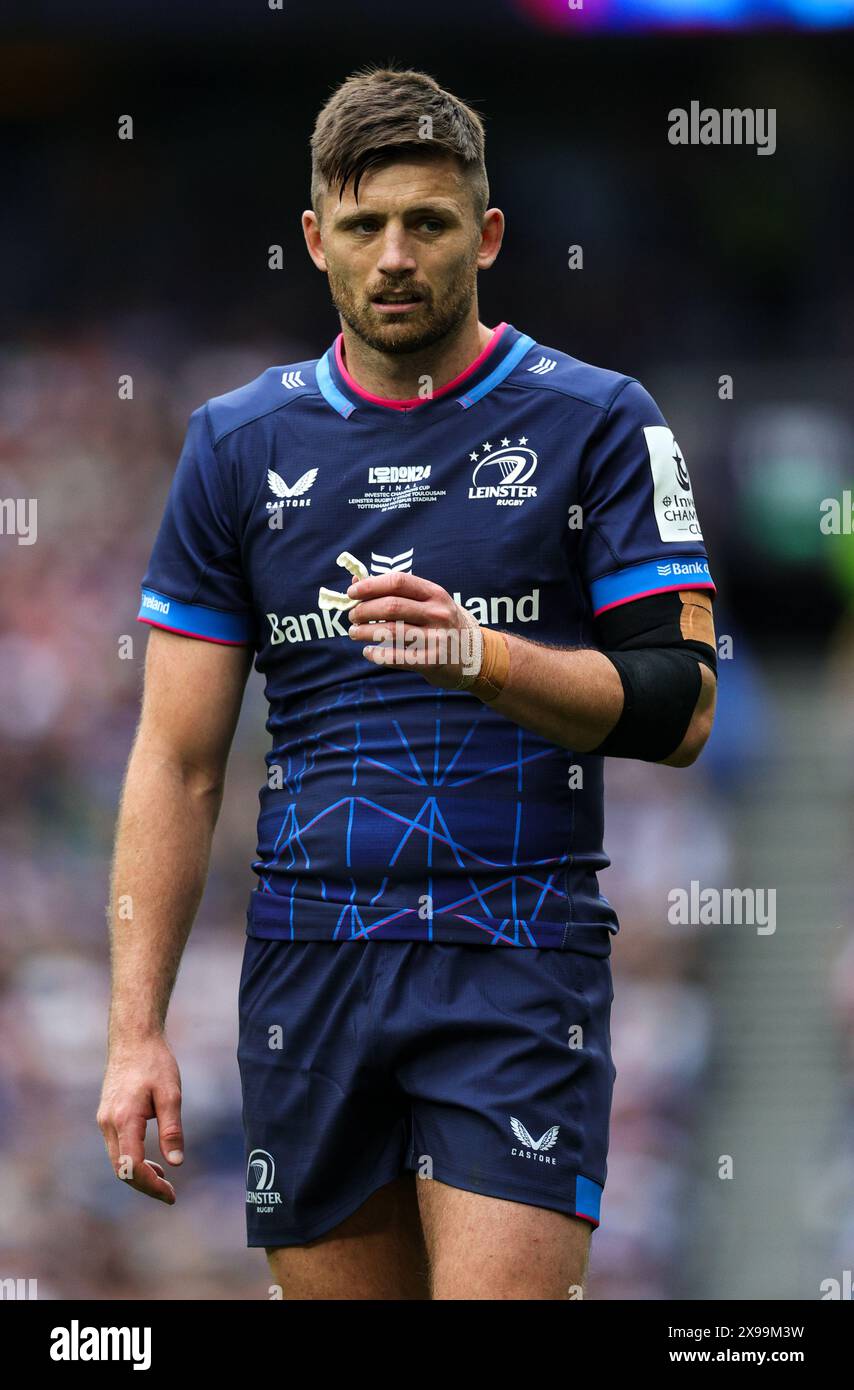 London, England. 25th May, 2024. Leinster's Ross Byrne during the ...
