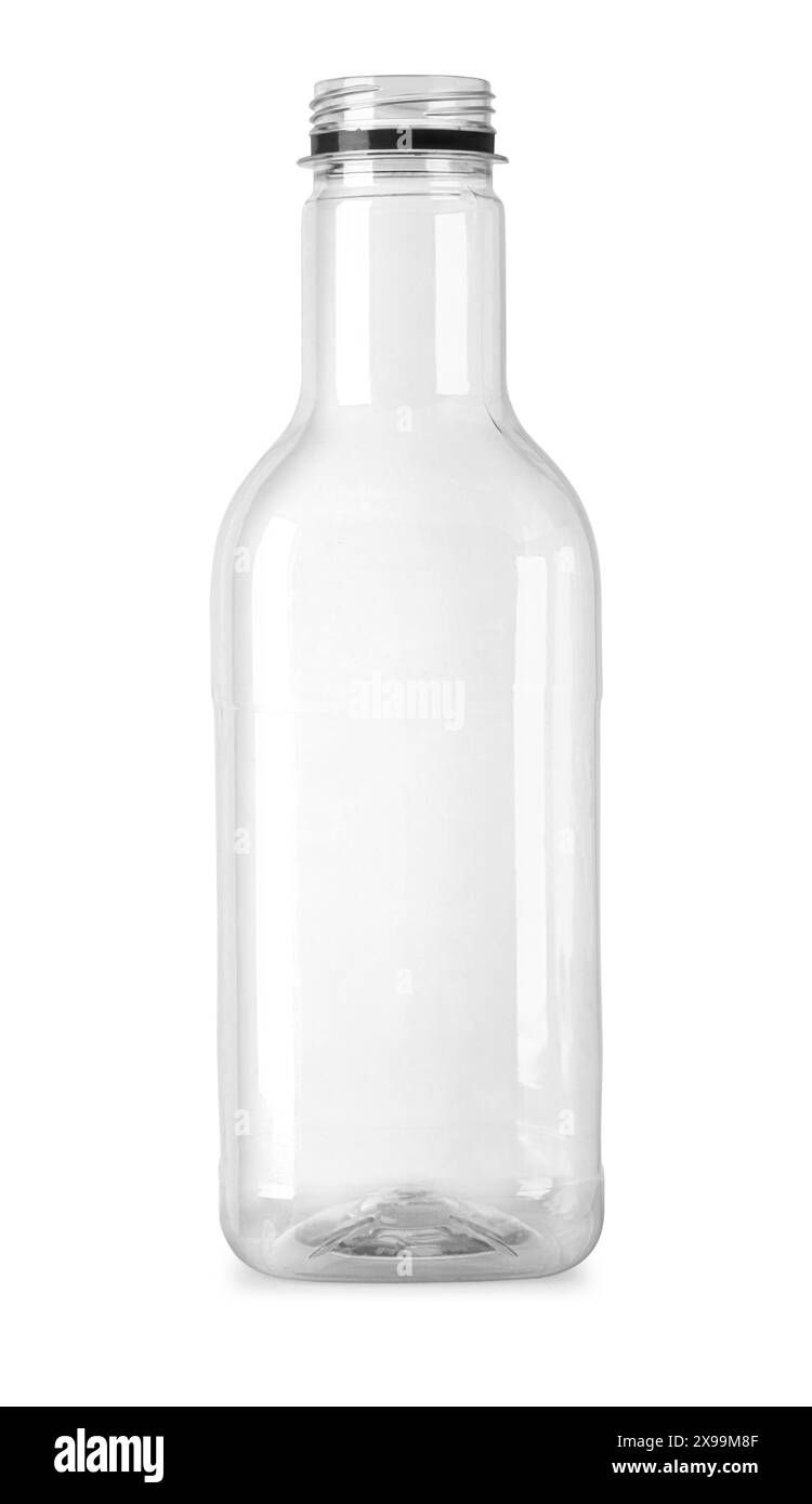 Empty plastic bottle without lid isolated on white with clipping path ...
