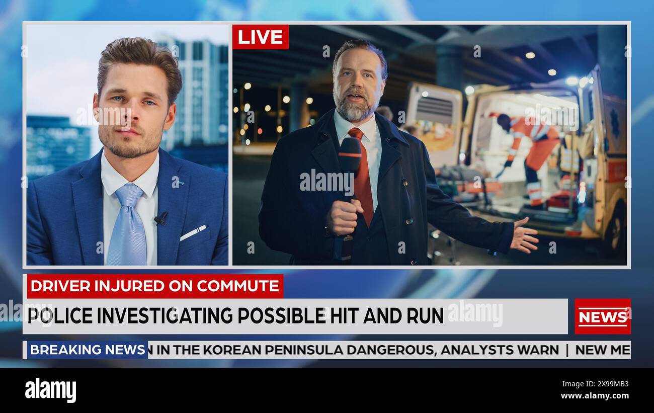 Breaking TV News Live Report: Anchor Talks with Correspondent Covering ...