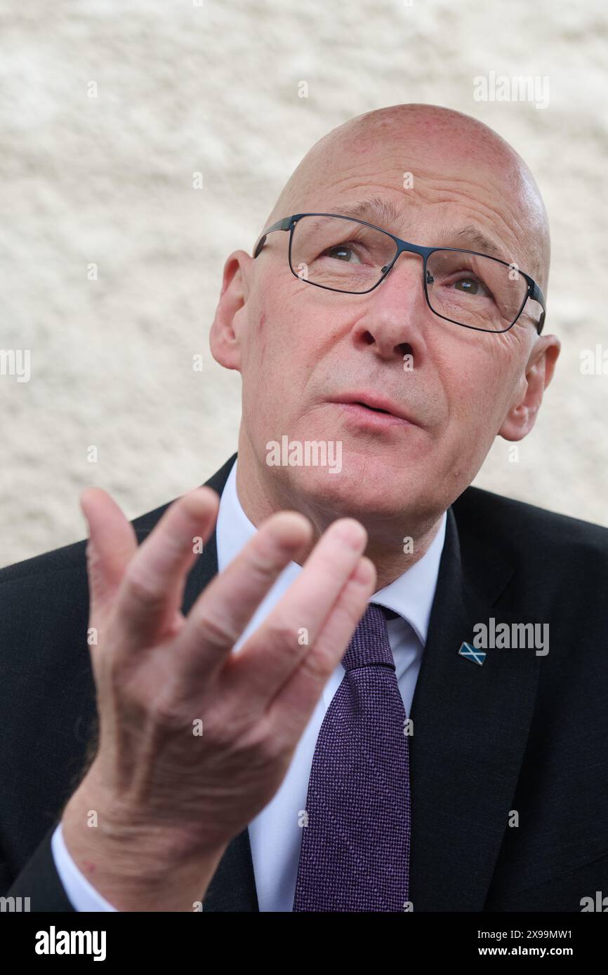Edinburgh Scotland, UK 30 May 2024. SNP Leader, John Swinney on the ...
