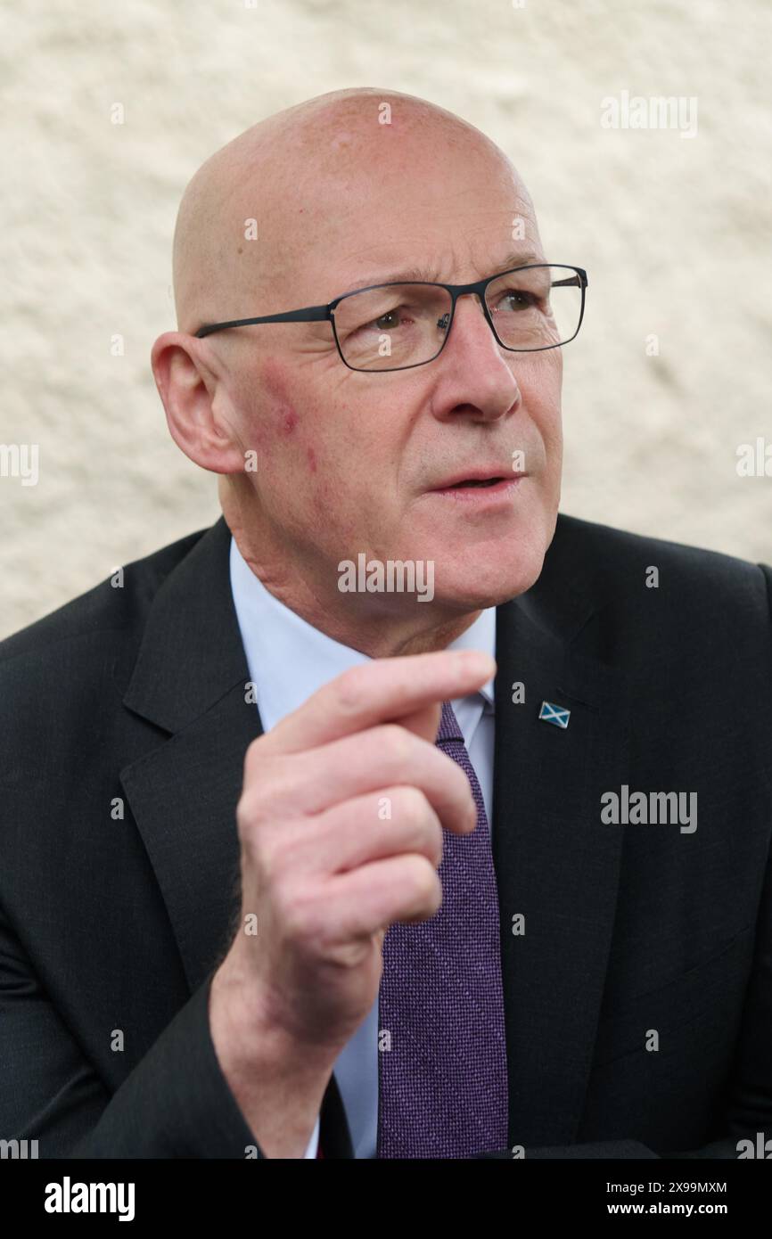 Edinburgh Scotland, UK 30 May 2024. SNP Leader, John Swinney on the ...